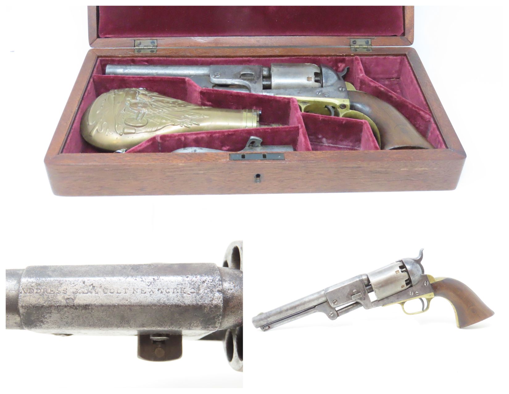 U.S. Colt Third MOdel Dragoon Percussion Revolver with Case Accessories ...