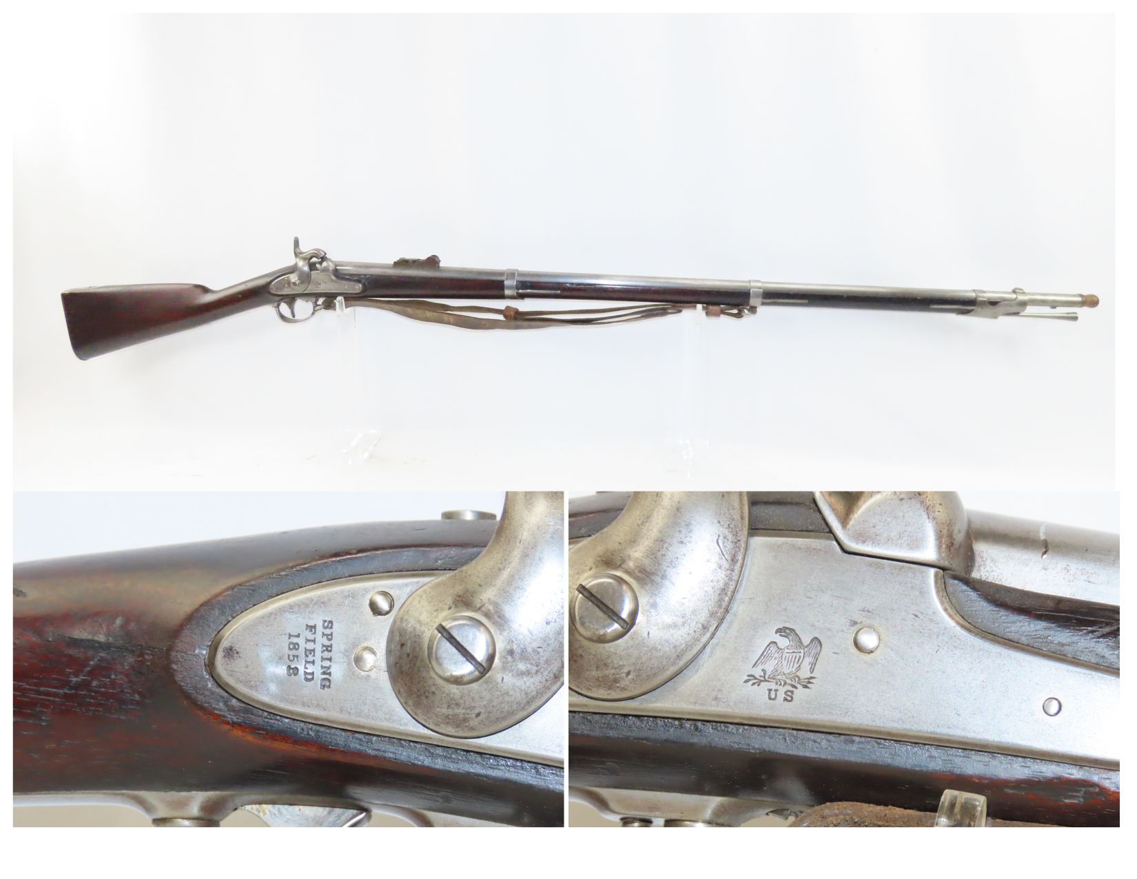 Documented Rifled Springfield Model 1851 Cadet Percussion Musket 12.9. ...