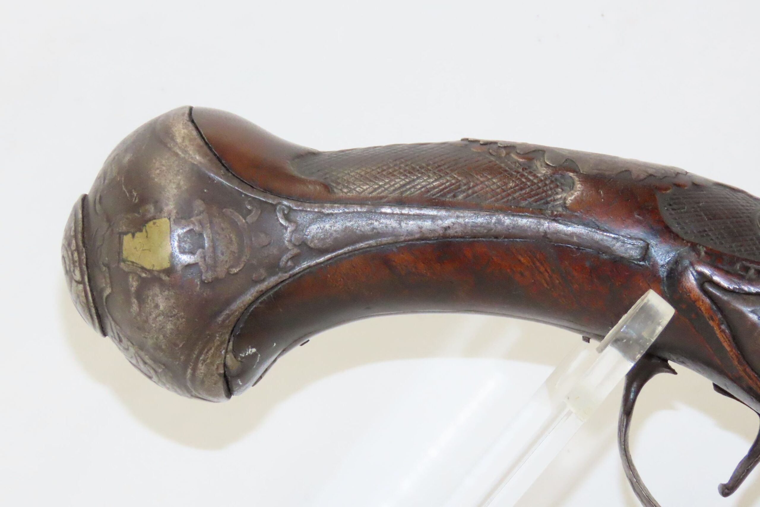 Engraved and Relief Carved Flintlock Pistol 9.14.21 C&RAntique003 ...