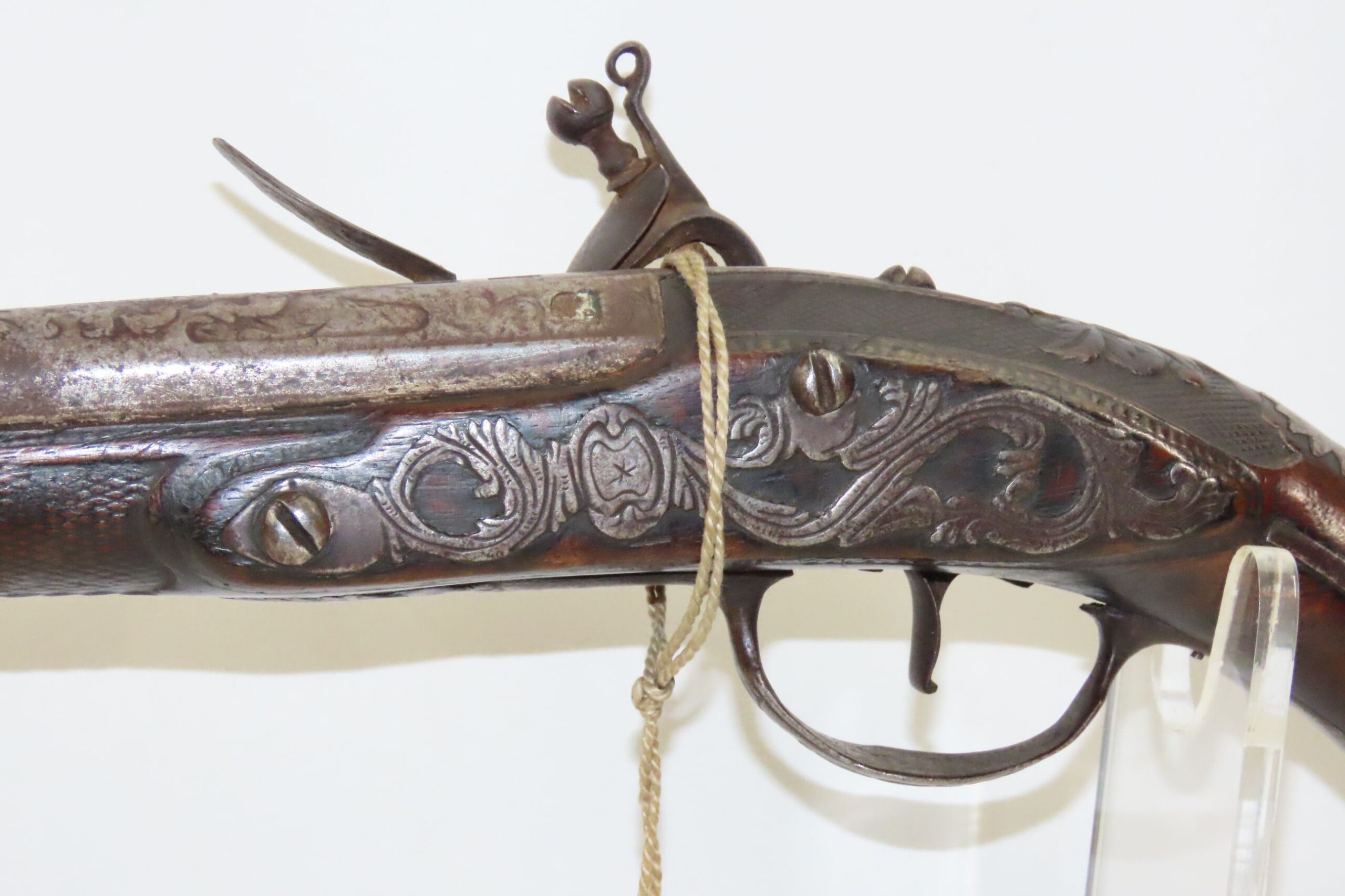 Engraved and Relief Carved Flintlock Pistol 9.14.21 C&RAntique017 ...