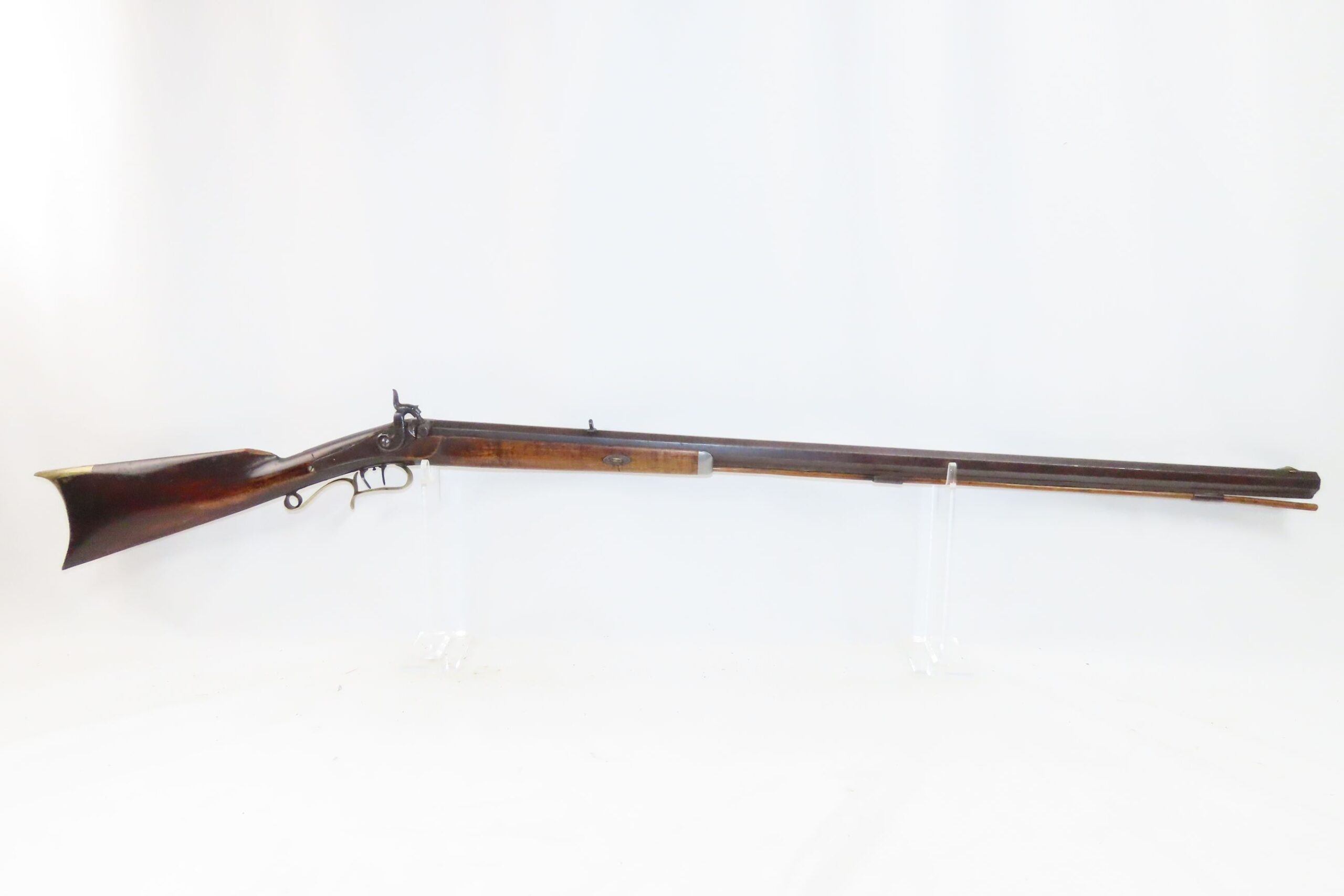 American Half Stock Percussion Rifle with S. hawken St. Louis Marked ...
