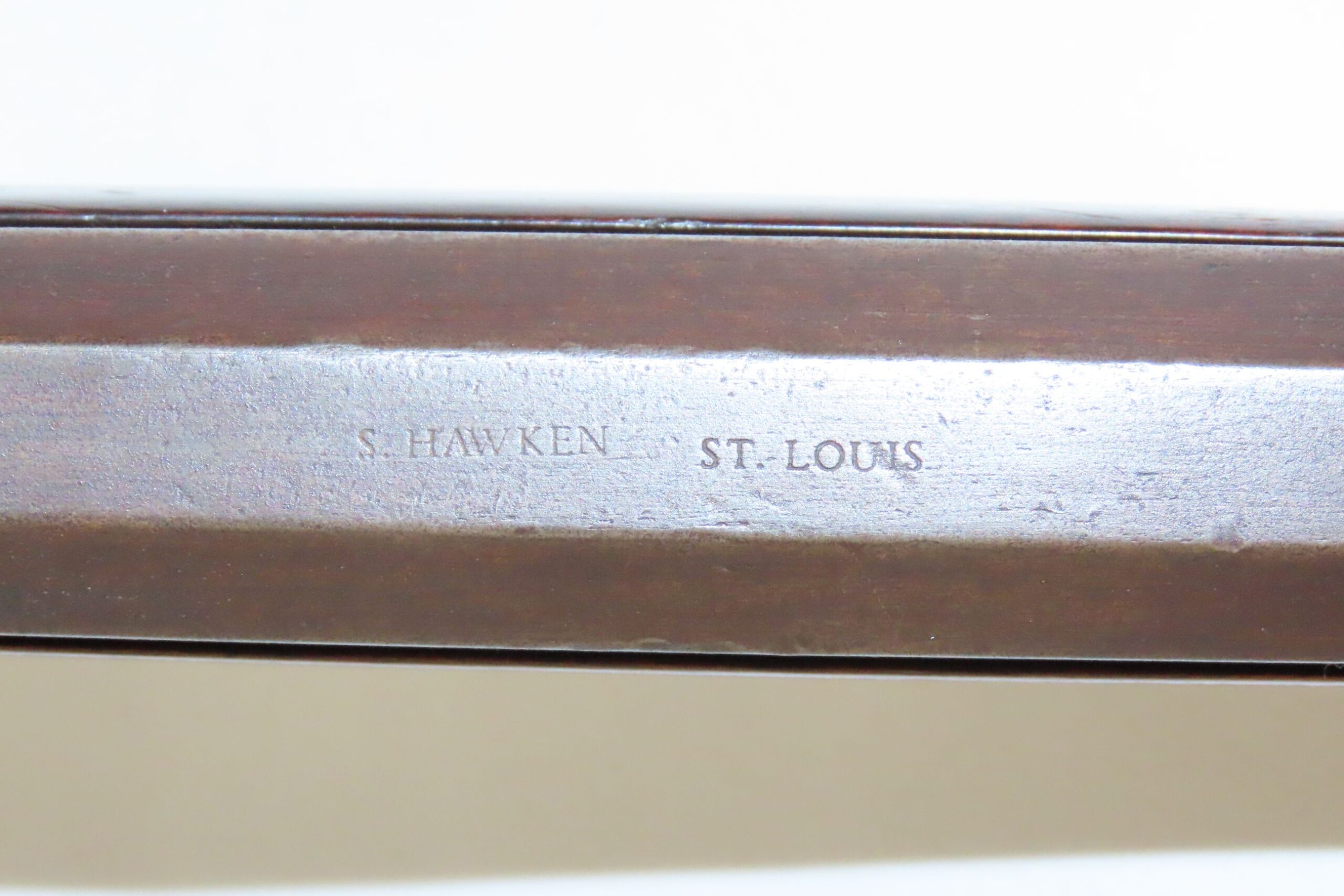 American Half Stock Percussion Rifle with S. hawken St. Louis Marked ...