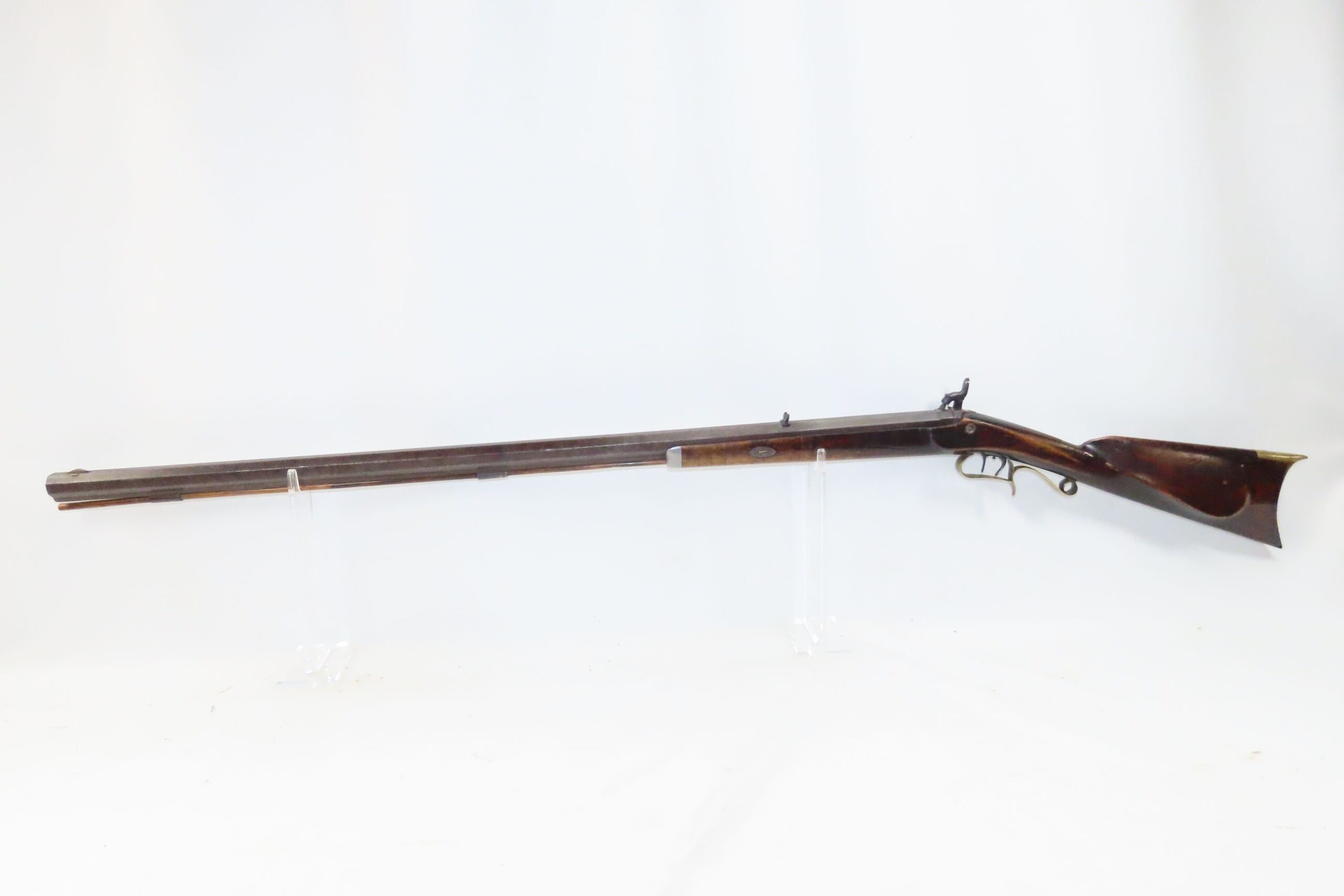 American Half Stock Percussion Rifle with S. hawken St. Louis Marked ...