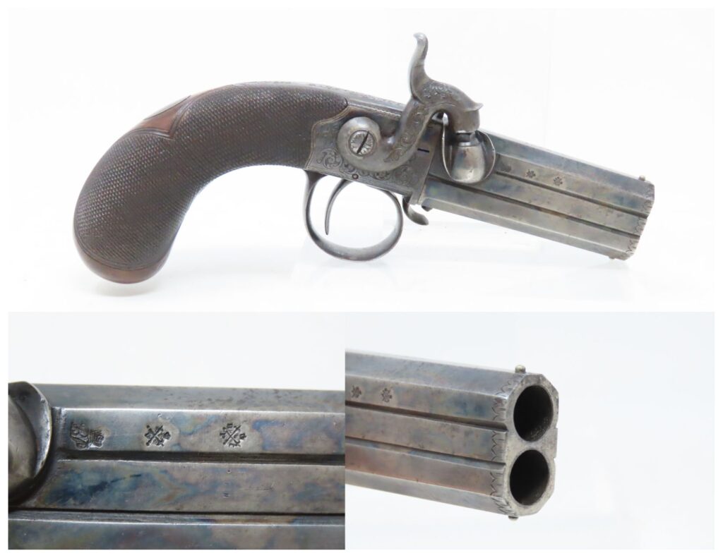 Charles Osborne Turn Over Double Barrel Pistol 5.3.22 C&RAntique001 ...