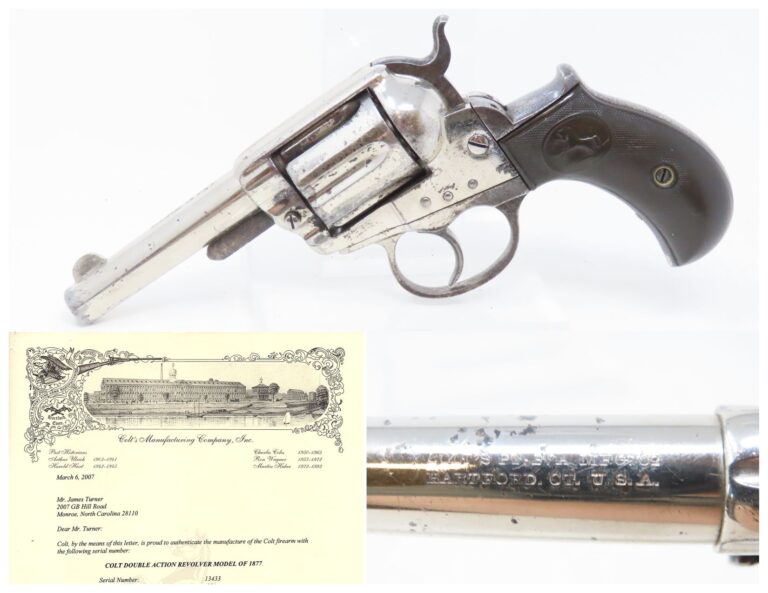 Colt Sheriff’s Model 1877 Thunderer Double Action Revolver 6.10 C ...