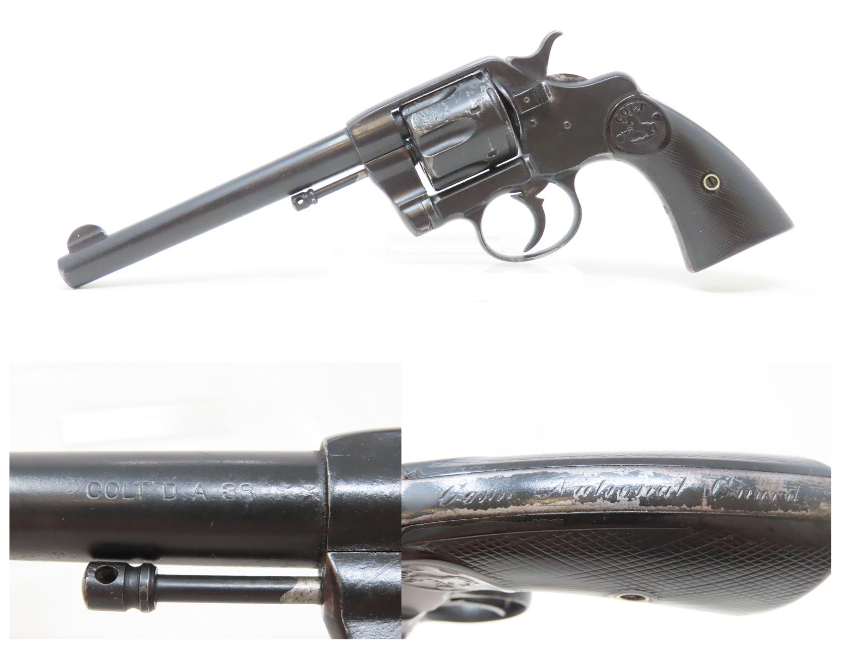 Connecticut National Guard Marked Colt New Army Revolver 5.5.22 C ...