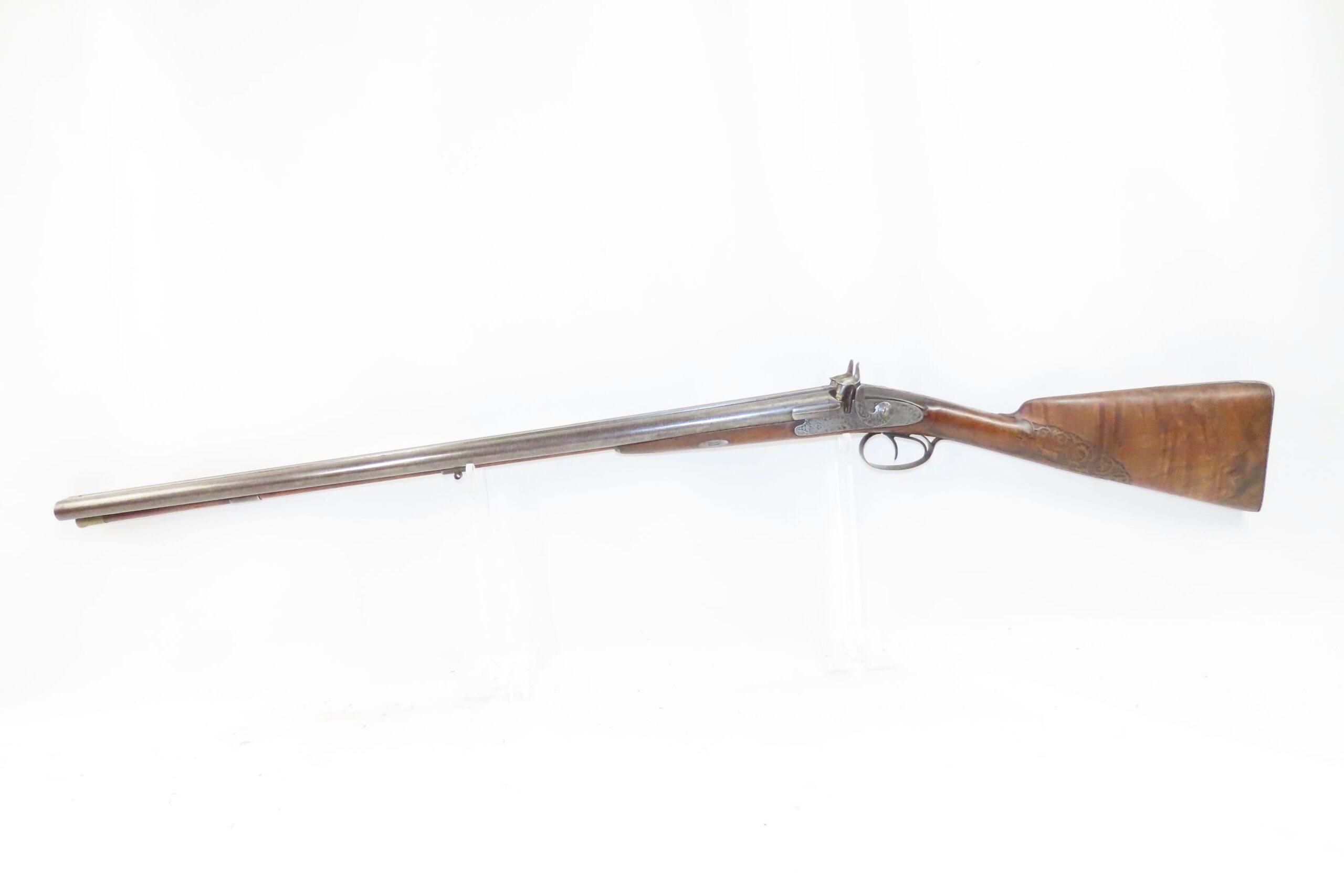Engraved French Shotgun with Carved Stock 5.12.22 C&RAntique002 ...
