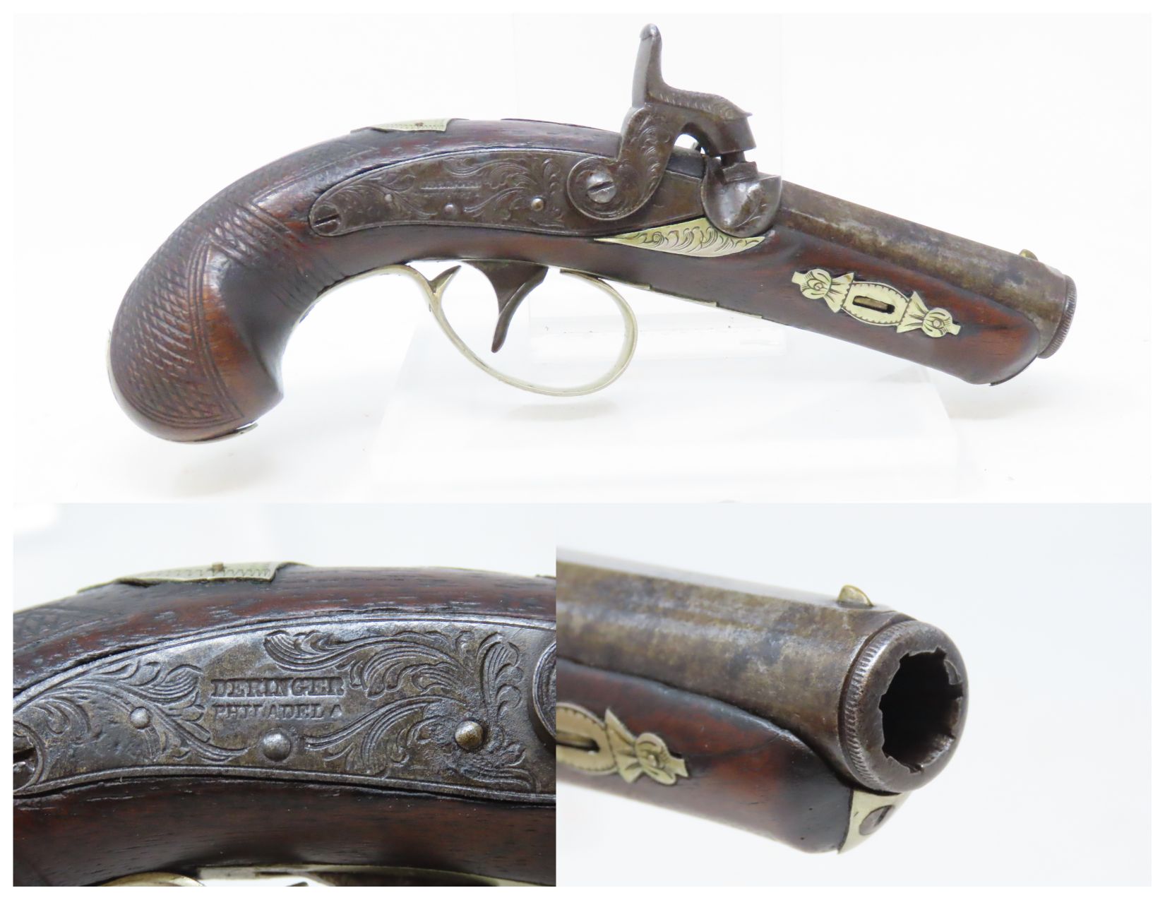 Engraved Philadelphia Deringer Percussion Pocket Pistol 6.01.22 C ...