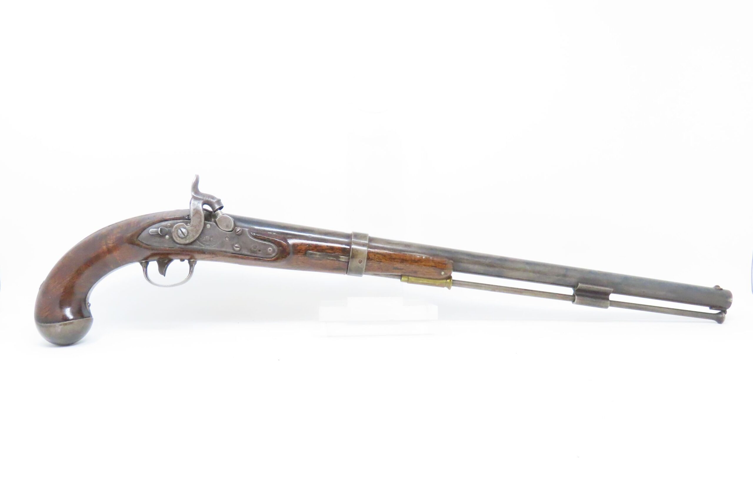 Long Barreled Percussion Conversion Simeon North Model 1819 Pistol 6.07 ...