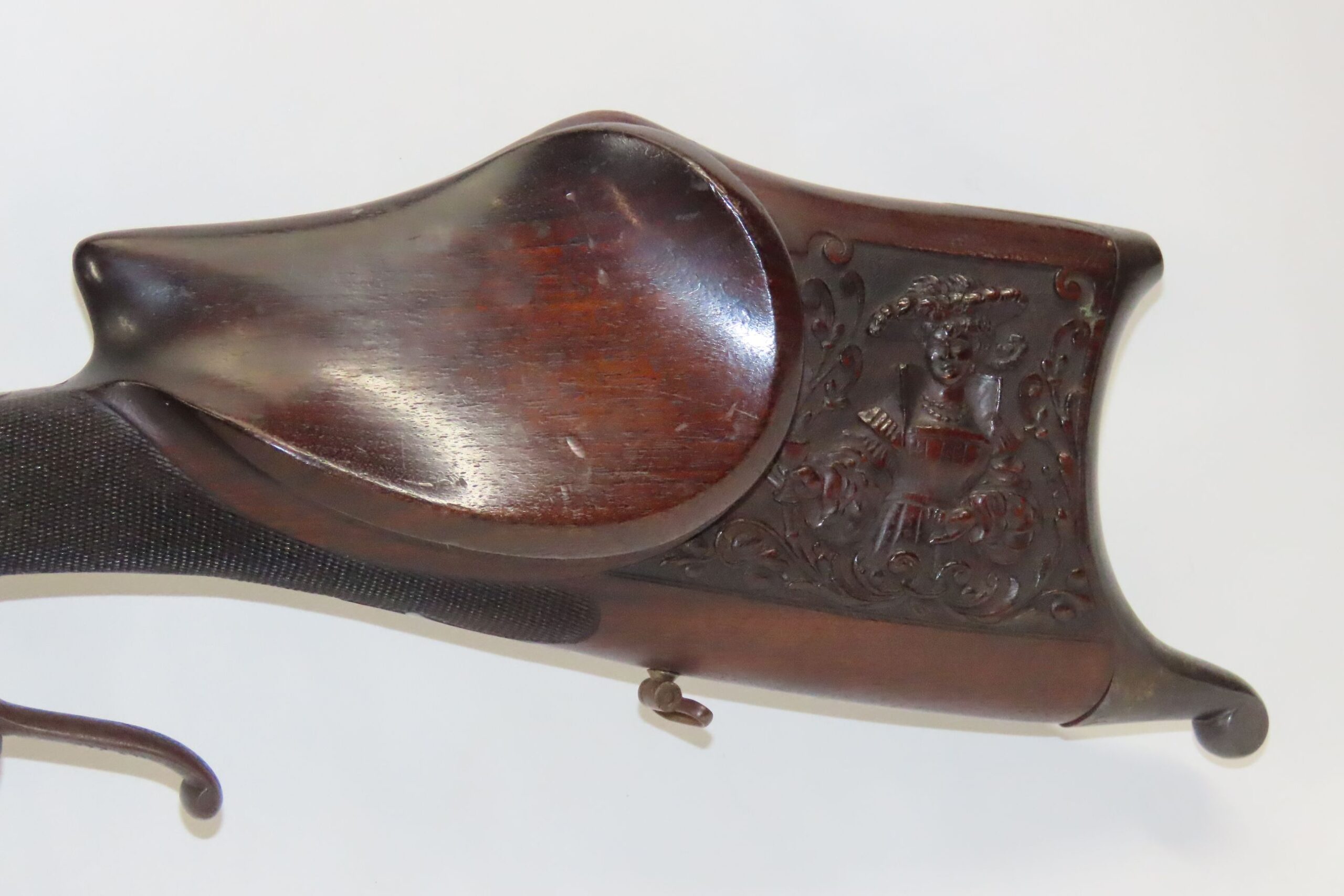 Panel Scene Engraved German Martini Action Zimmerstutzen Rifle with ...