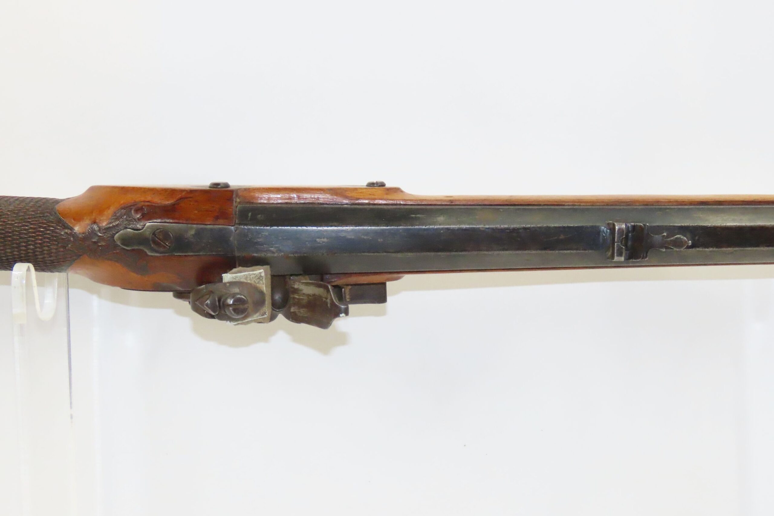 Short Jaeger Rifle with Carved Stock 5.26.22 C&RAntique010 | Ancestry Guns