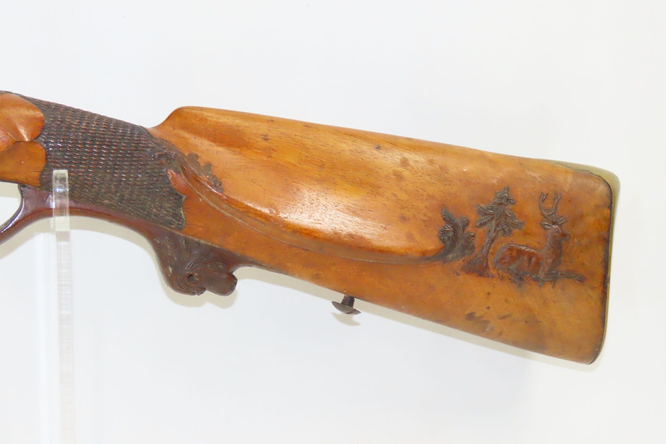 Short Jaeger Rifle with Carved Stock 5.26.22 C&RAntique014 | Ancestry Guns