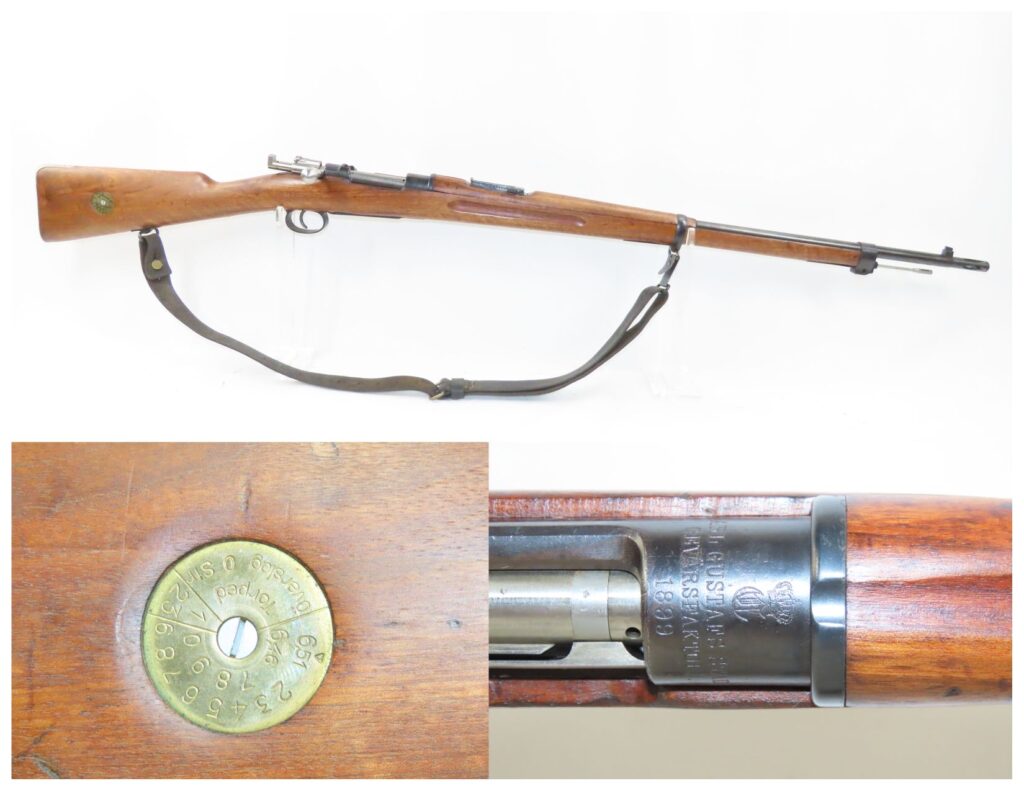 swedish Carl Gustaf Model 1896 Mauser Rifle 6.23 C&RAntique001 ...
