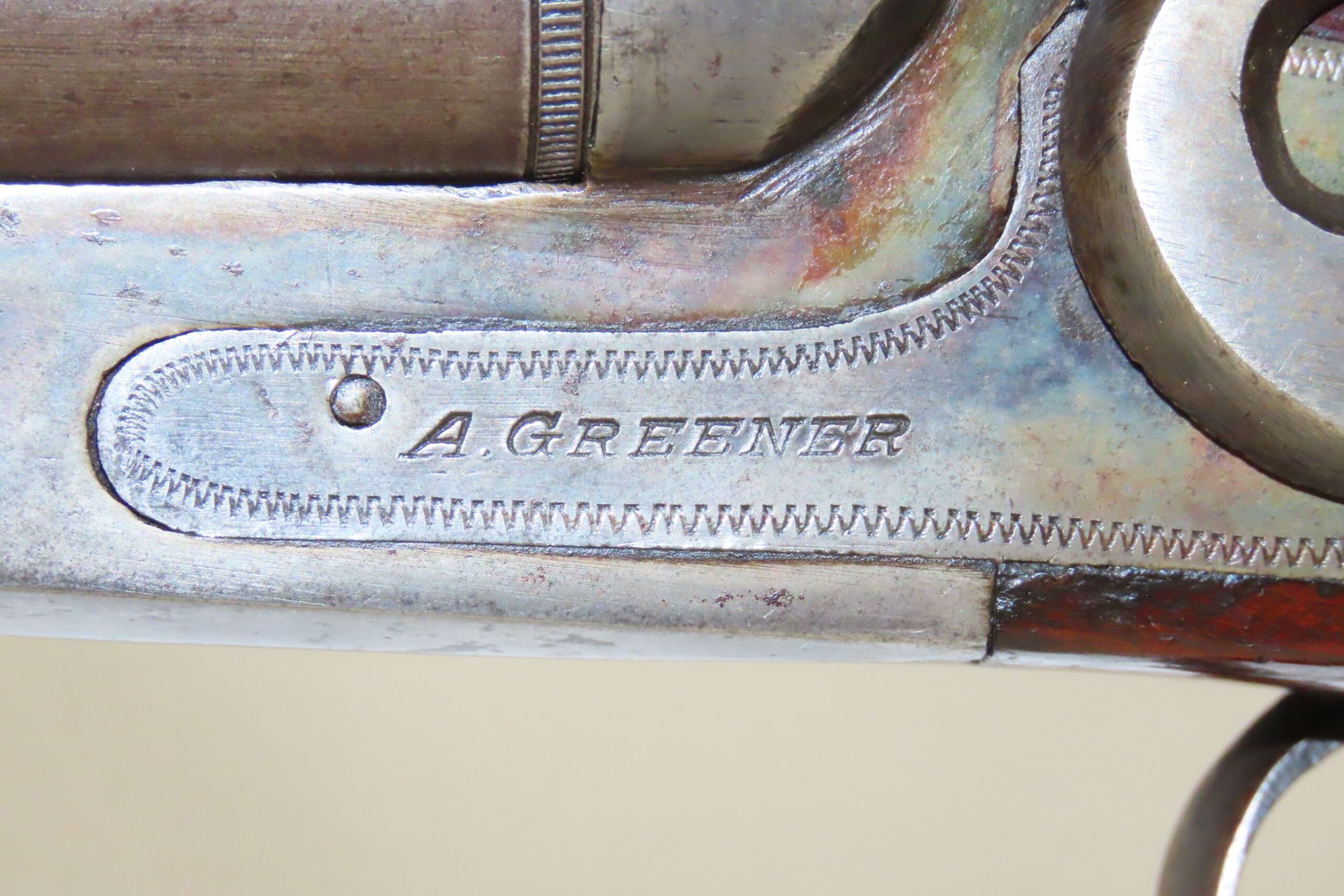 Belgian A. Greener Hammer Shotgun 22 C&RAntique006 | Ancestry Guns