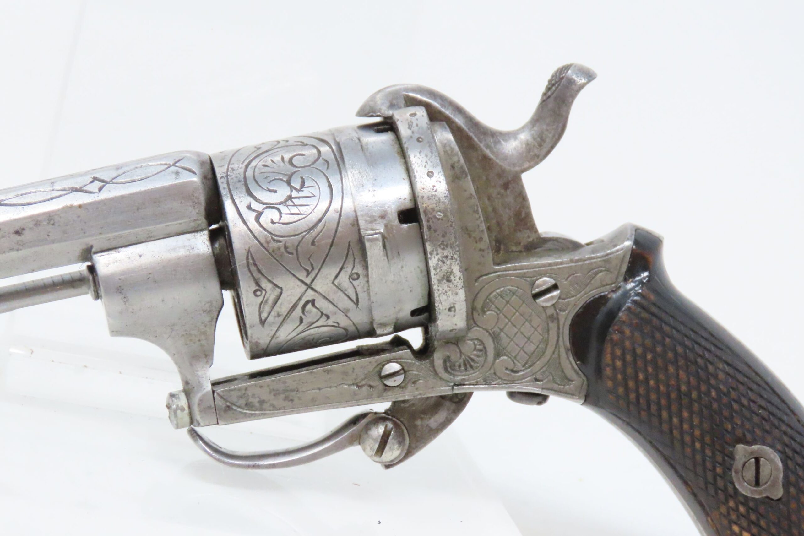 Belgian Folding Trigger Double Action Revolver 6.10 C&RAntique004 ...