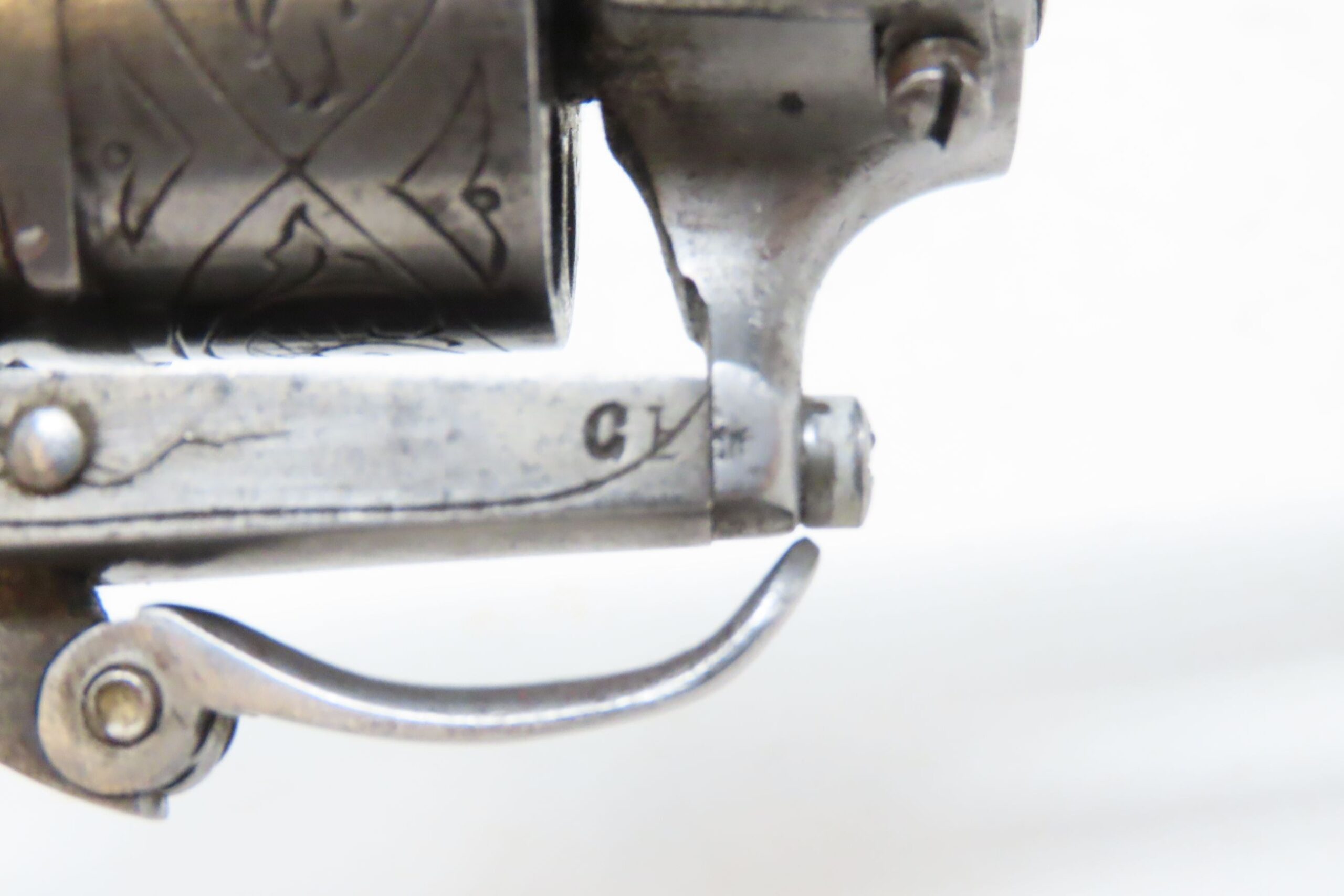 Belgian Folding Trigger Double Action Revolver 6.10 C&RAntique013 ...