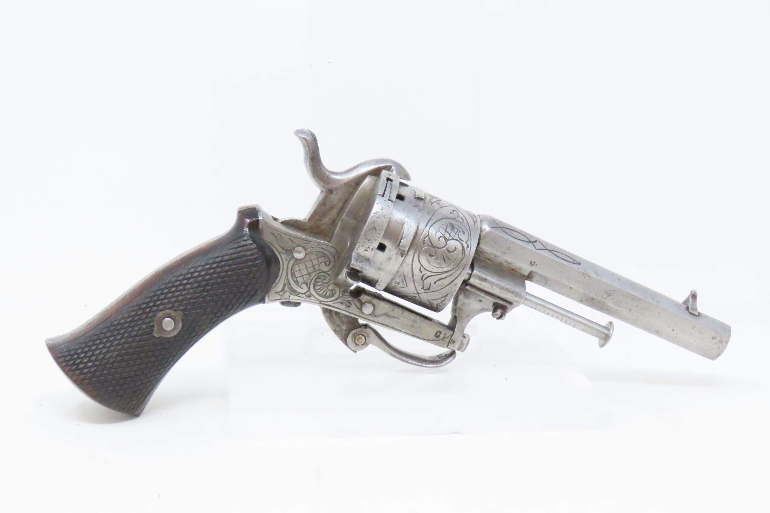Belgian Folding Trigger Double Action Revolver 6.10 C&RAntique014 ...