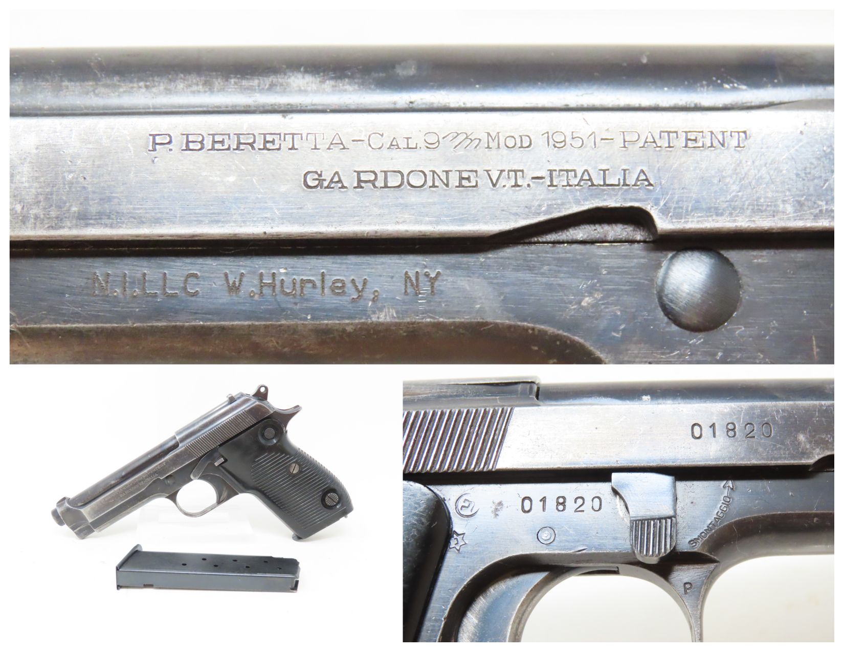 Beretta Model 1951 Pistol 8.18 C&RAntique001 | Ancestry Guns