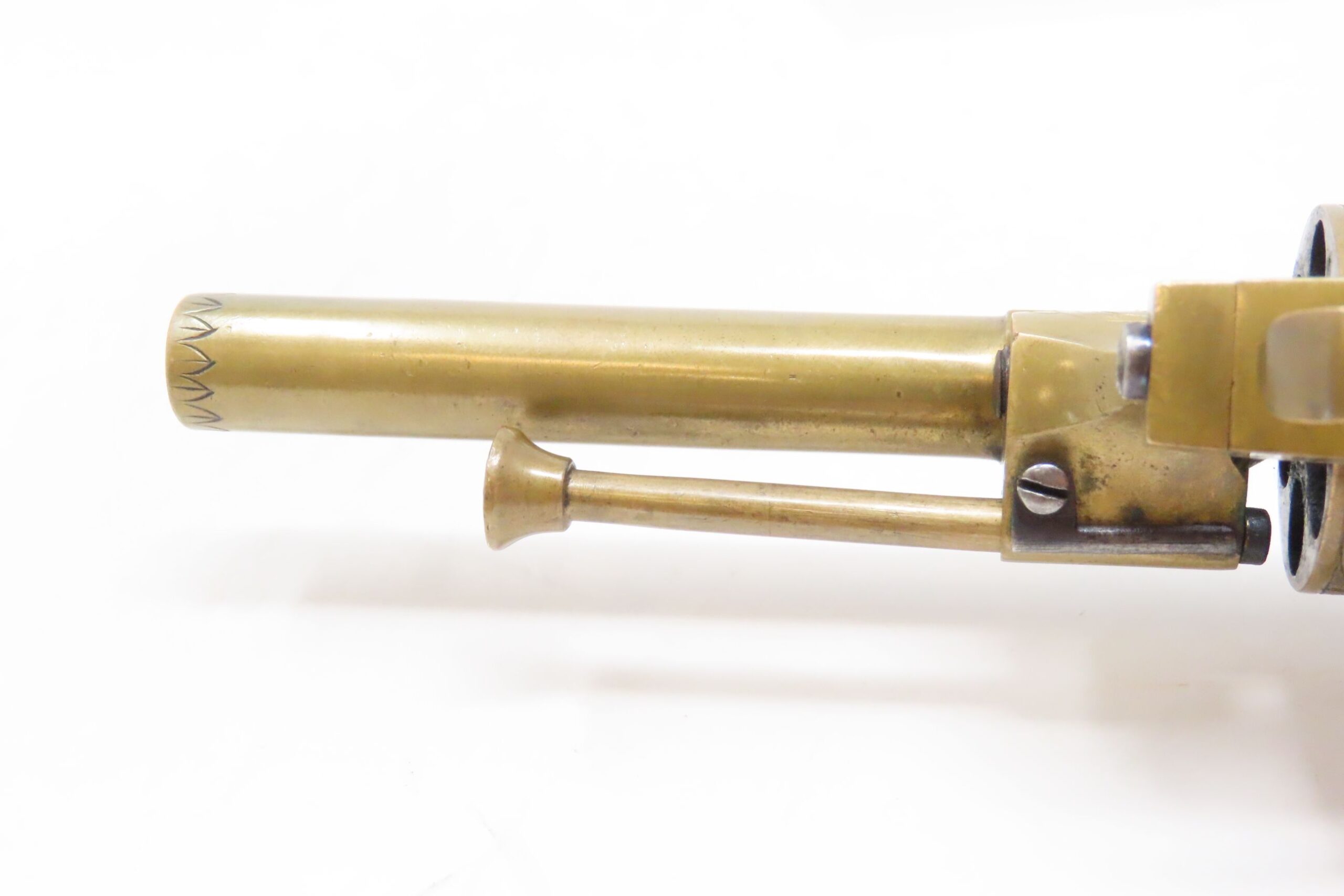 Engraved French Folding Trigger PInfire Double Action Revolver 6.10 C ...