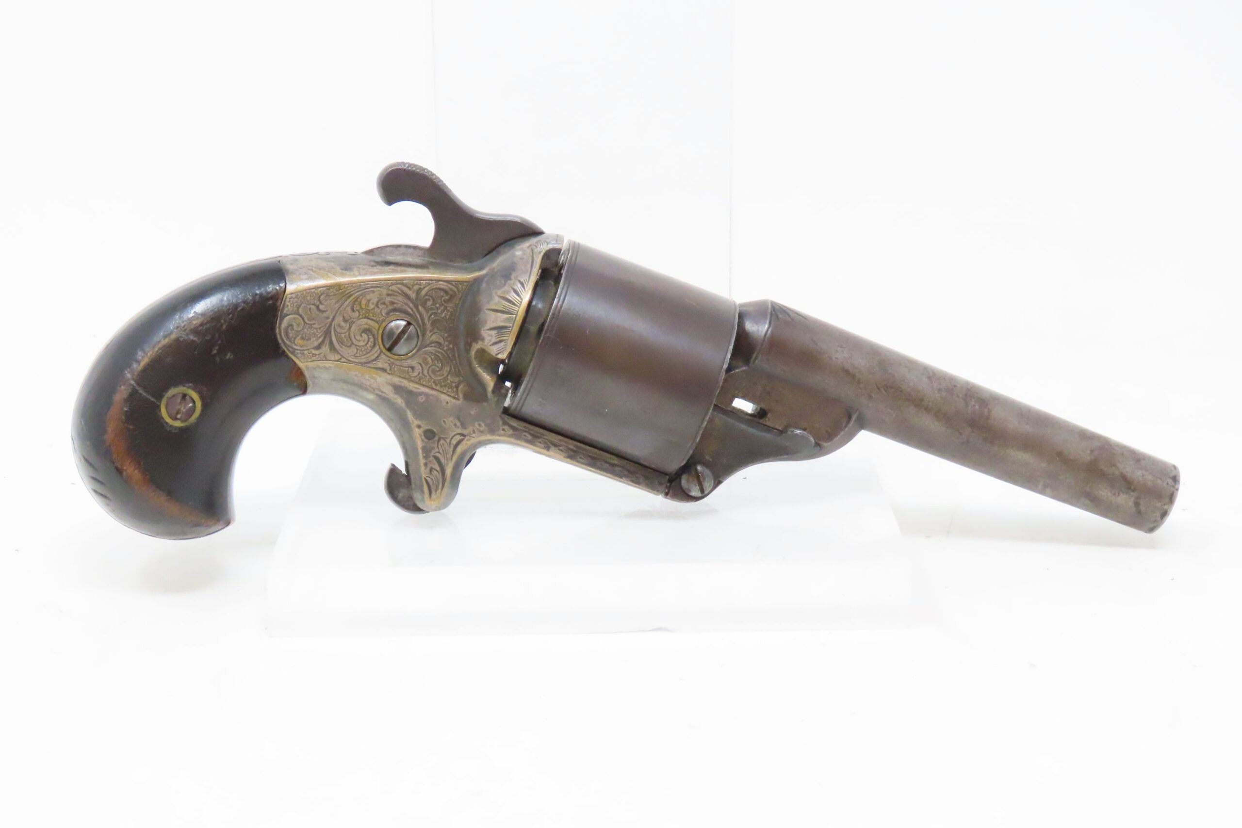 Engraved Moore’s Patent Teatfire Pocket Revolver 5.20.22 C&RAntique014 ...