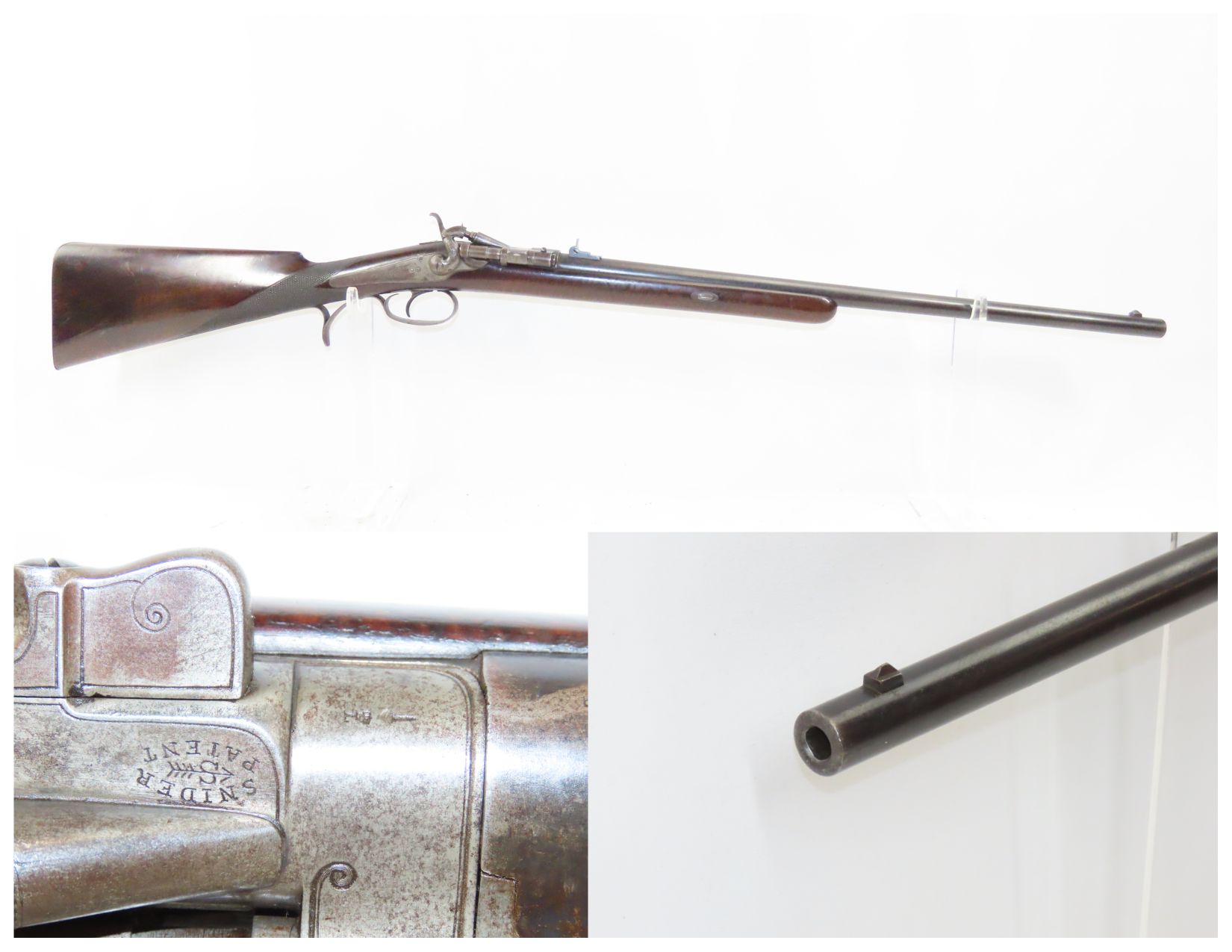 Engraved Snider’s Patent Belgian Breech Loading Rifle 6.23 C ...