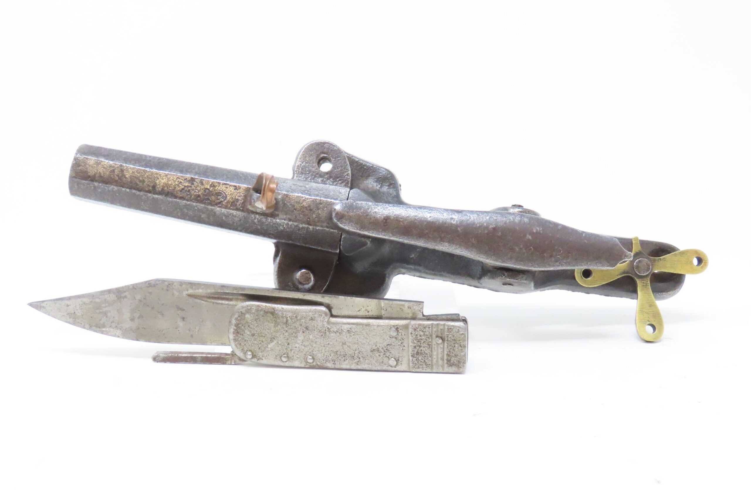 Liege Proofed Pinfire Trap Gun with Golding Blade Knife 11.16.21 C ...