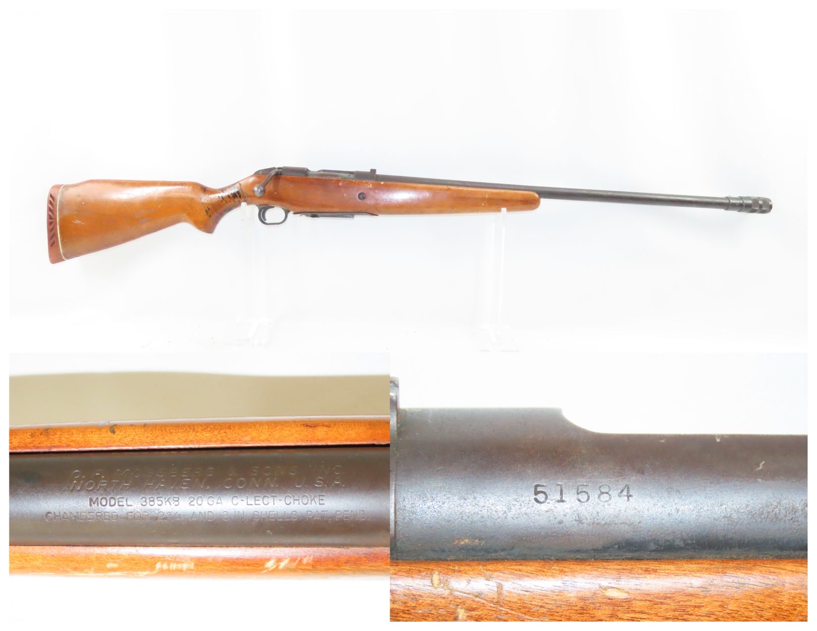 Mossberg Model 385KB 20 Gauge Bolt Action Shotgun 8.3 C&RAntique001 ...