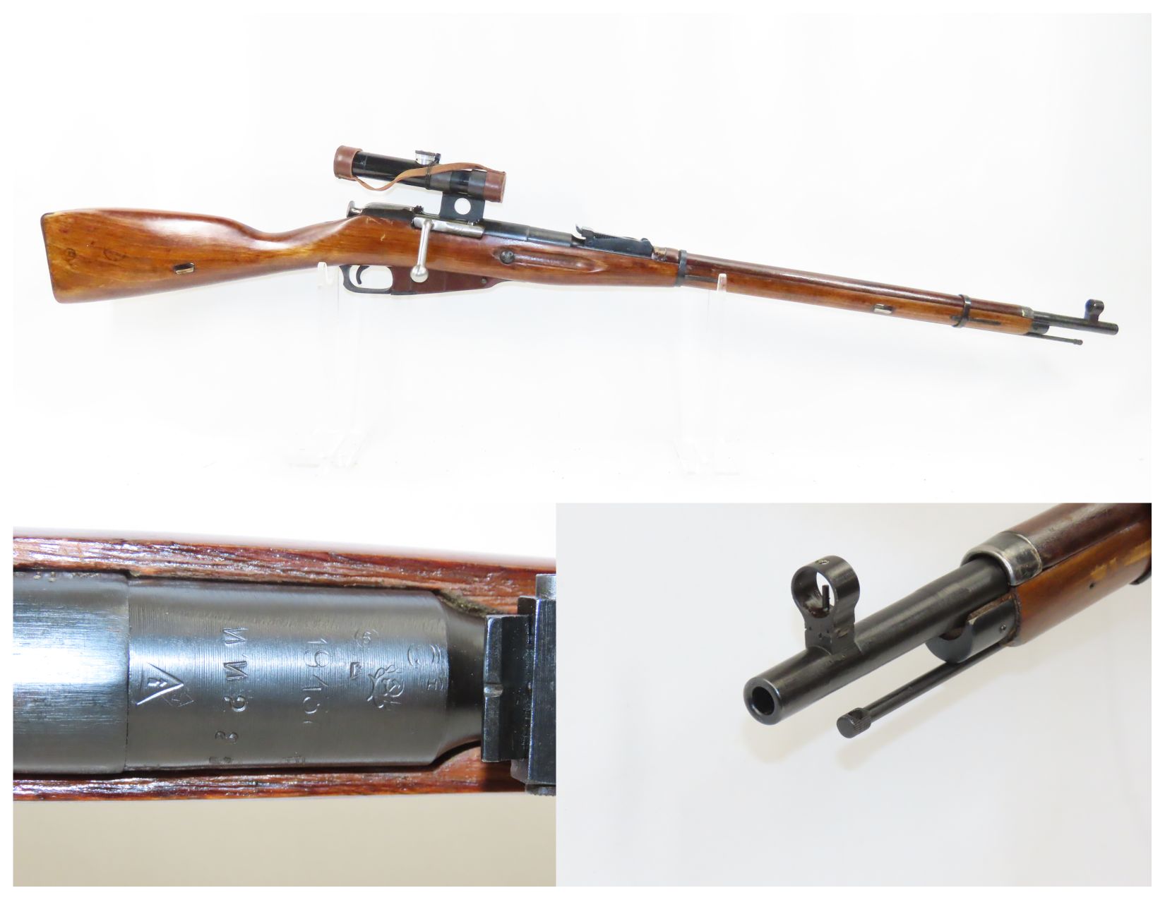 Soviet Izhevsk Model 91 30 Mosin Nagant Sniper Rifle with Scope 6.23 C ...