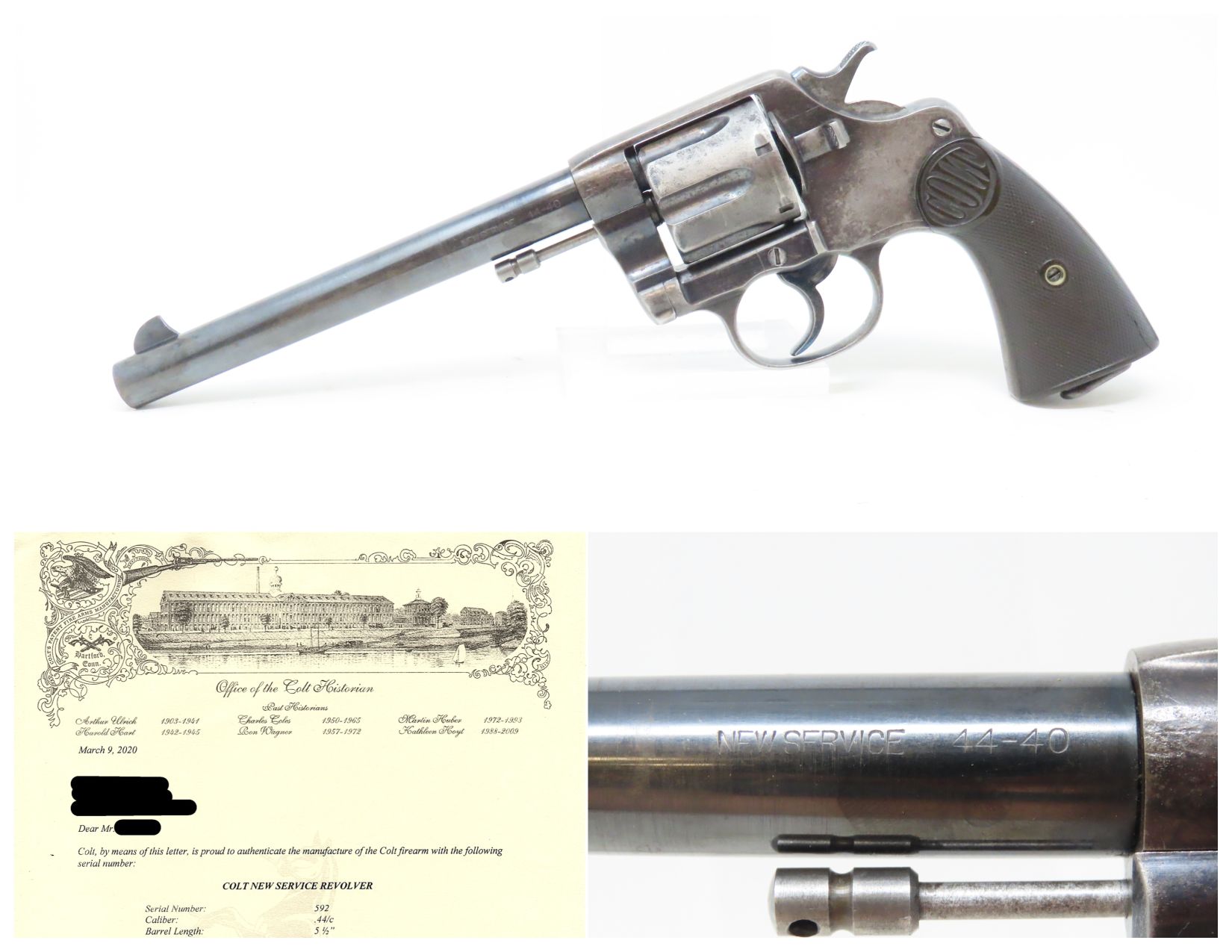Browning Brothers Shipped Three Digit Serial Number Colt New Service ...