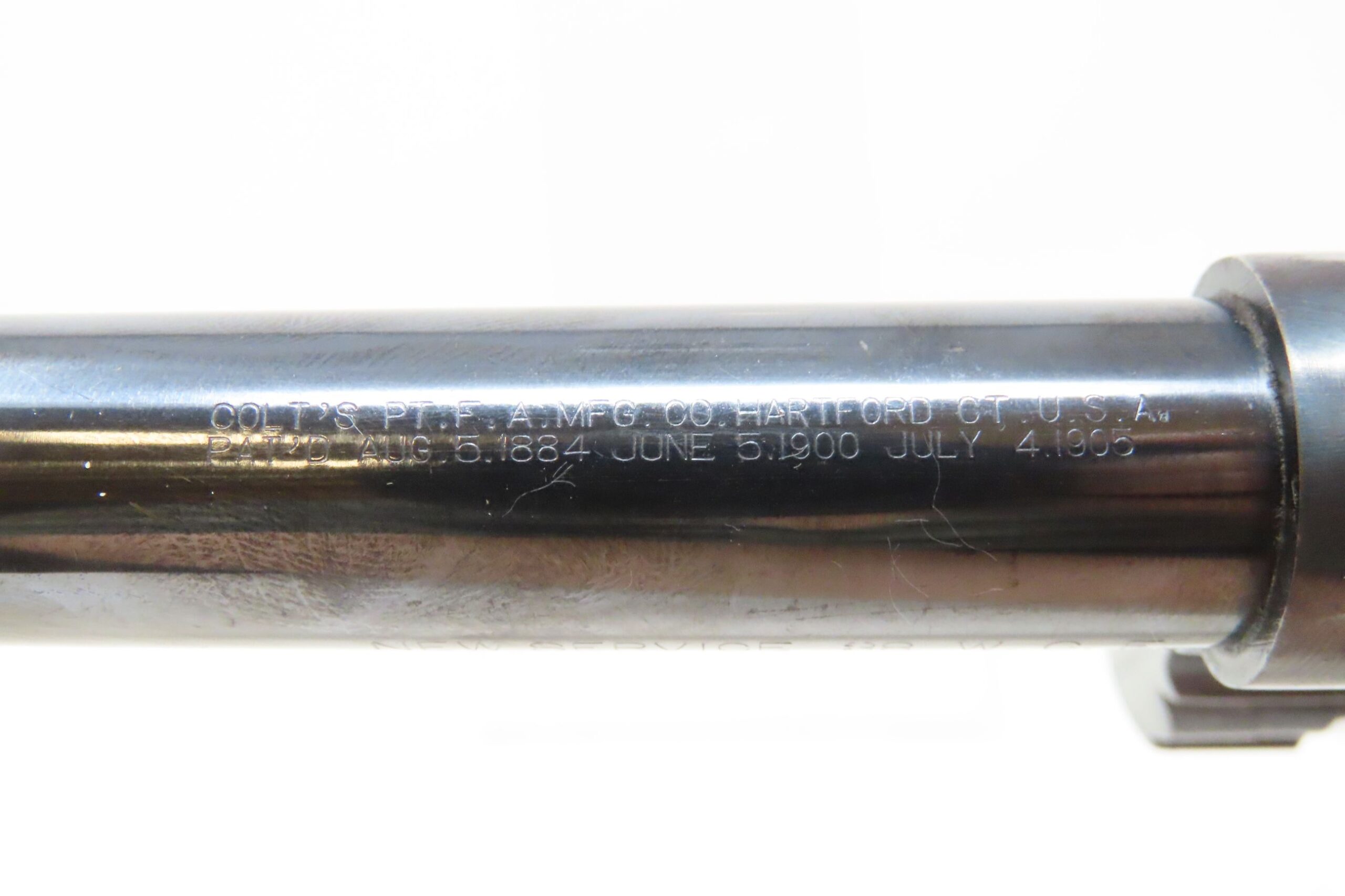 Colt New Service Revolver in .38 WCF 8.15 C&RAntique010 | Ancestry Guns