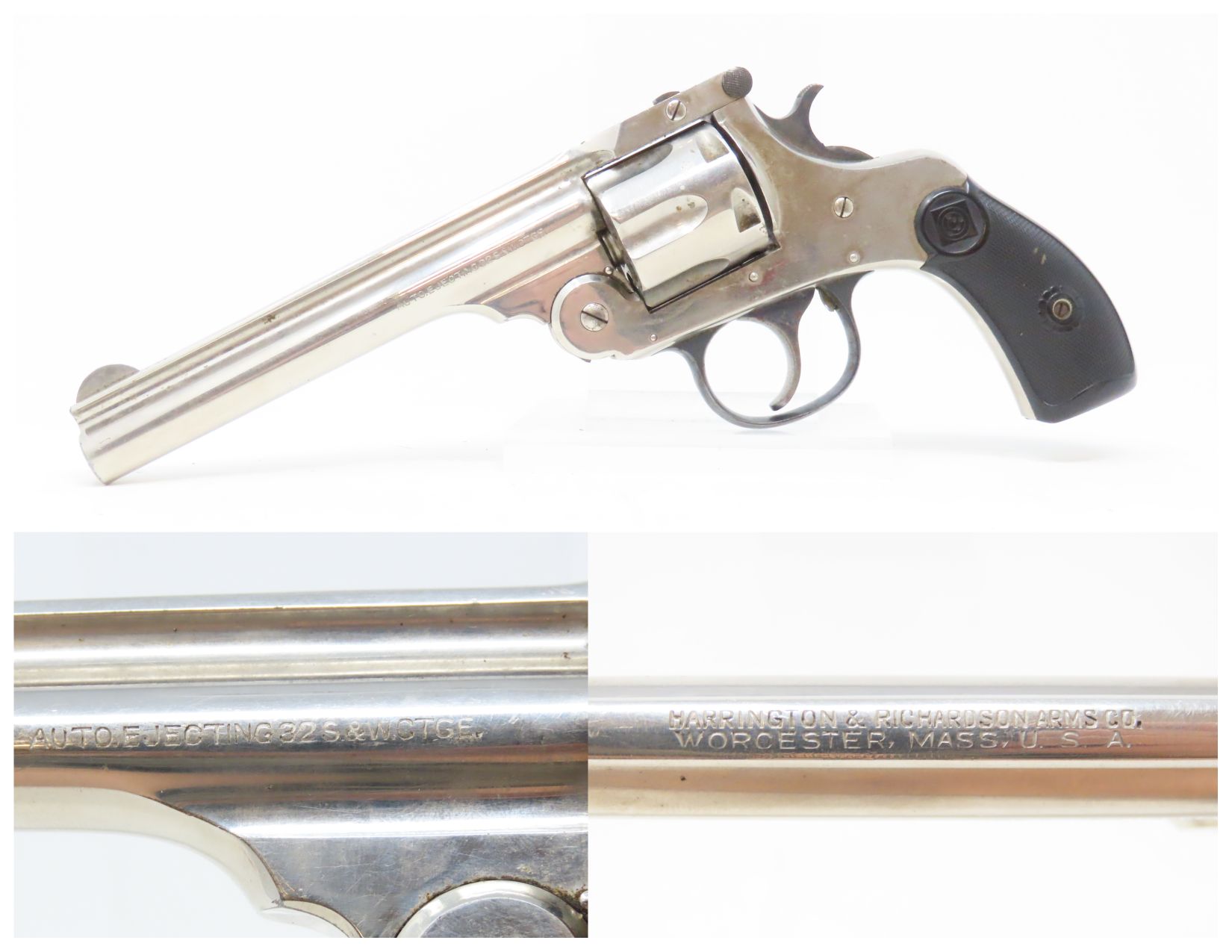 Harrington & Richardson Auto Ejecting Revolver 8.16 C&RAntique001 ...