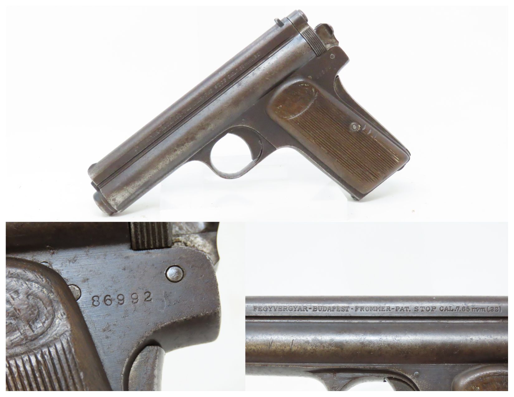 Hungarian Fegyvergyar Frommer Stop Pistol 8.25 C&RAntique001 | Ancestry ...
