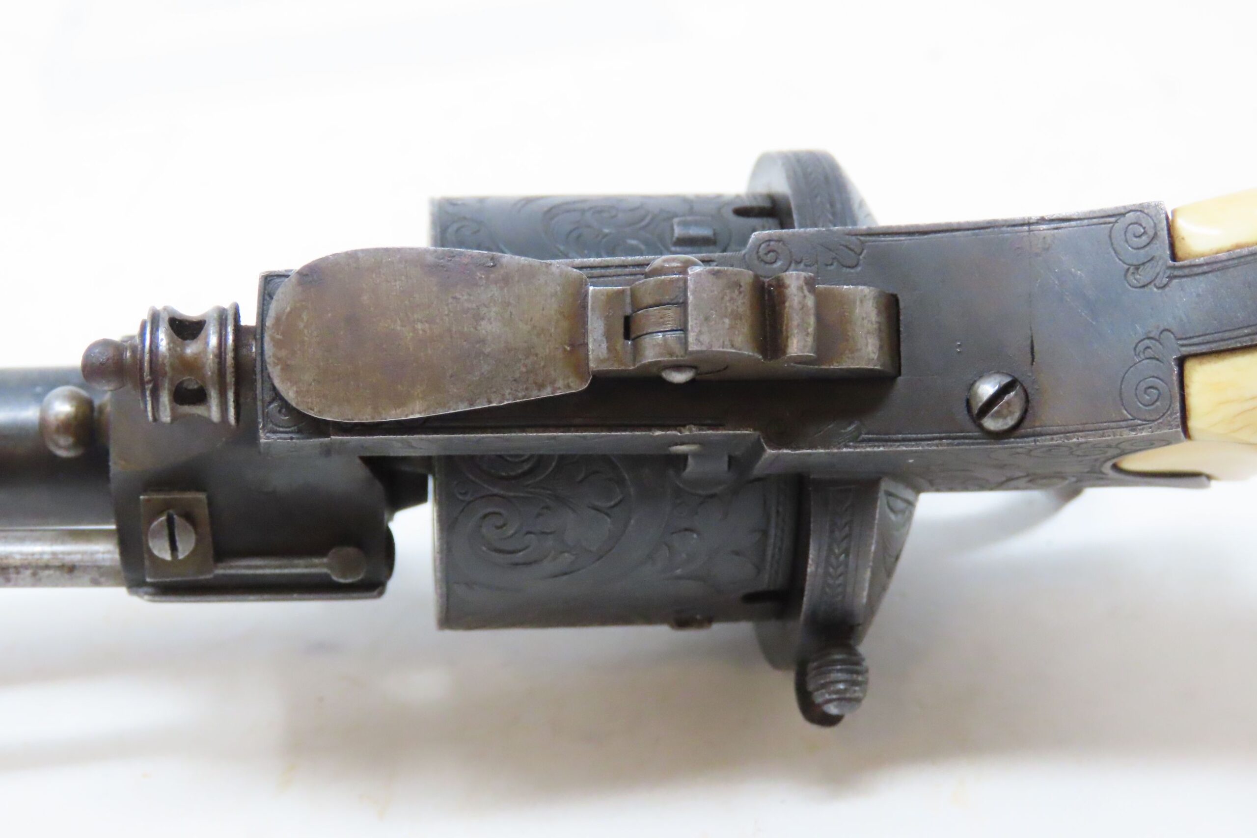 Liege Proofed Folding Trigger Pinfire Double Action Revolver 8.24 C ...