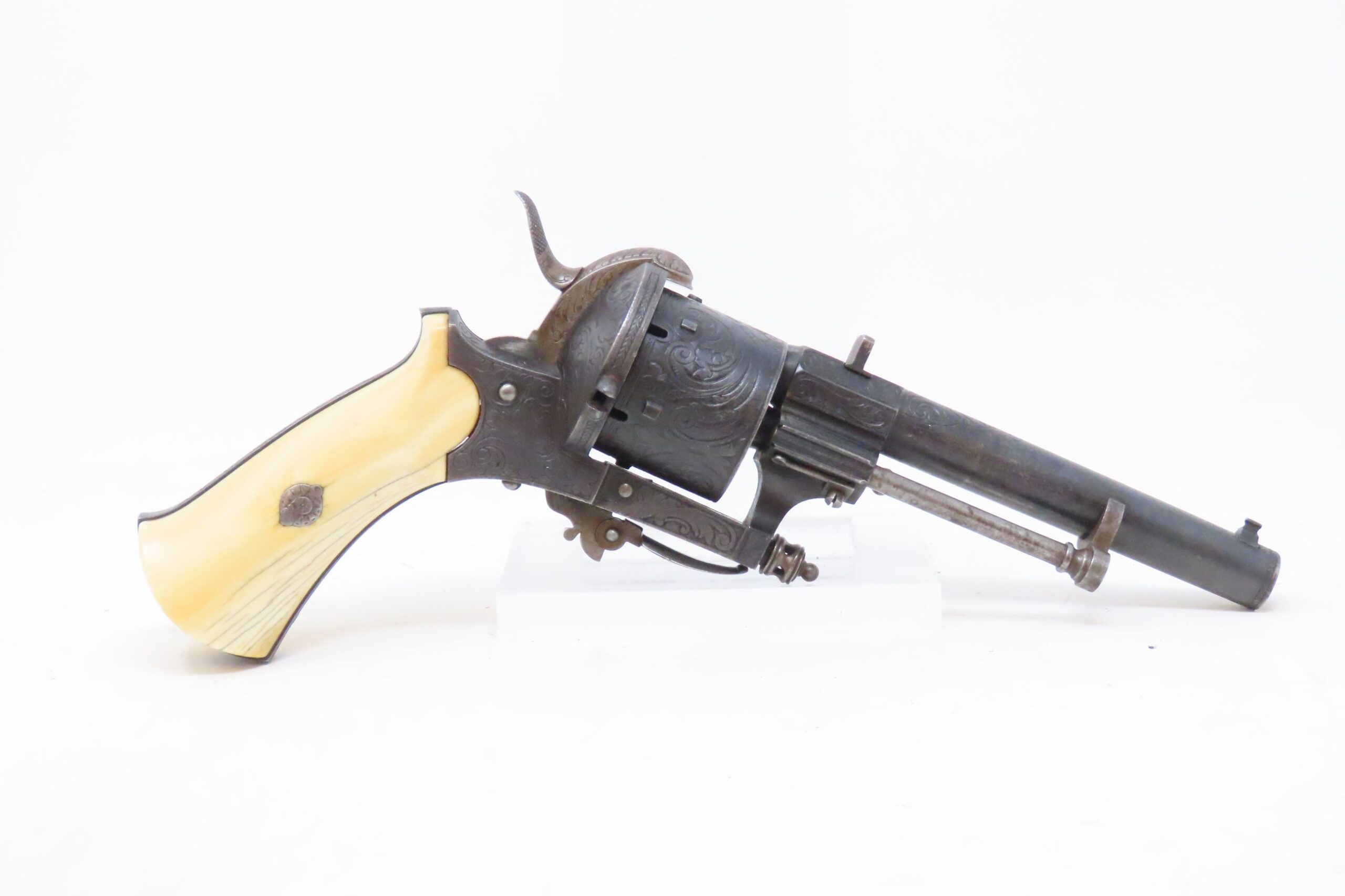 Liege Proofed Folding Trigger Pinfire Double Action Revolver 8.24 C ...