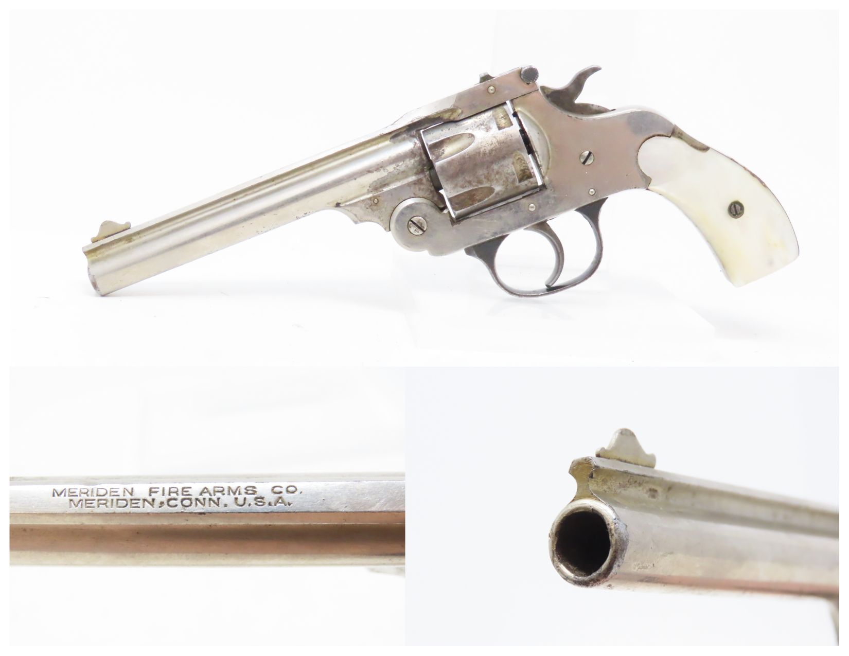 Meriden Firearms Co. Top Break Revolver with Pearl Grips 9.16 C ...