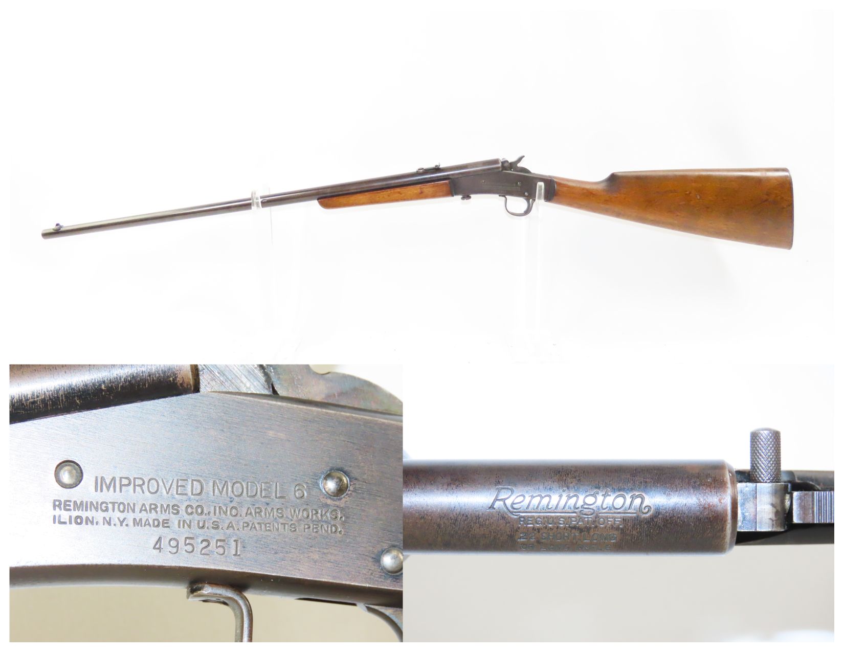 Remington Improved MOdel 6 Rifle 8.30 C&RAntique001 | Ancestry Guns