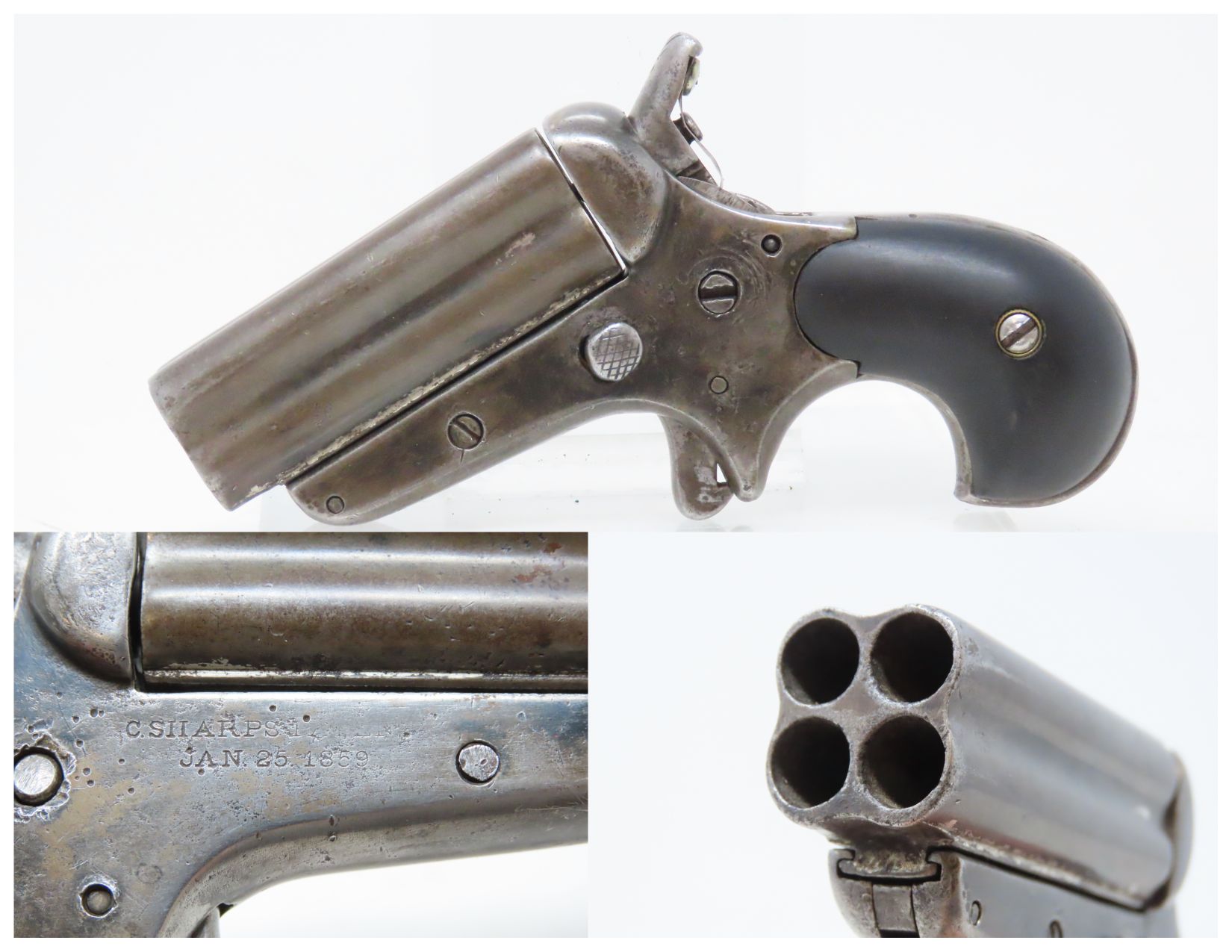 Sharps Model 4 Pepperbox Pistol 8.29 C&RAntique001 | Ancestry Guns