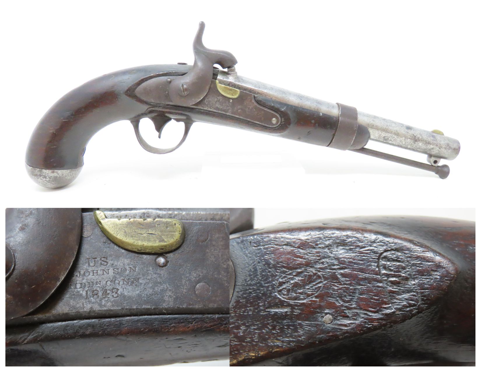 U.S. Johnson MOdel 1836 Conversion Pistol 8.25 C&RAntique001 | Ancestry ...