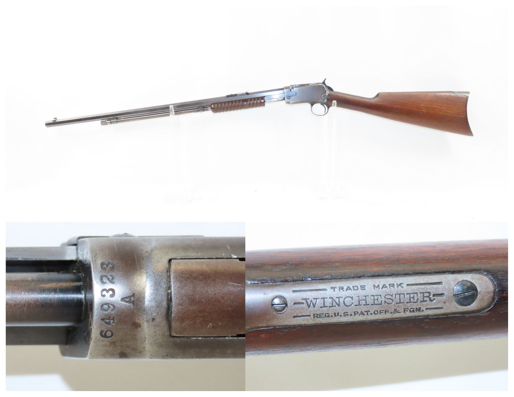 Winchester Model 90 SLide Action Rifle in .22 Shot 8.26 C&RAntique001 ...