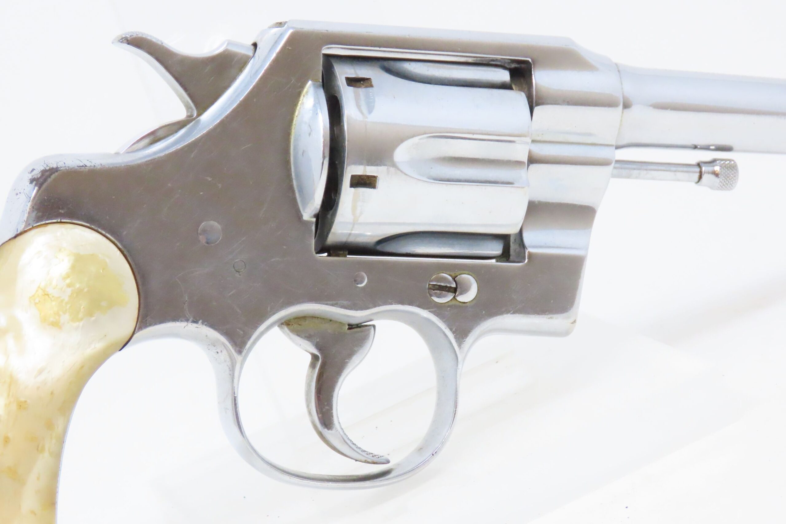 Colt Official Police Revolver with Pearl Grips 9.16 C&RAntique017 ...
