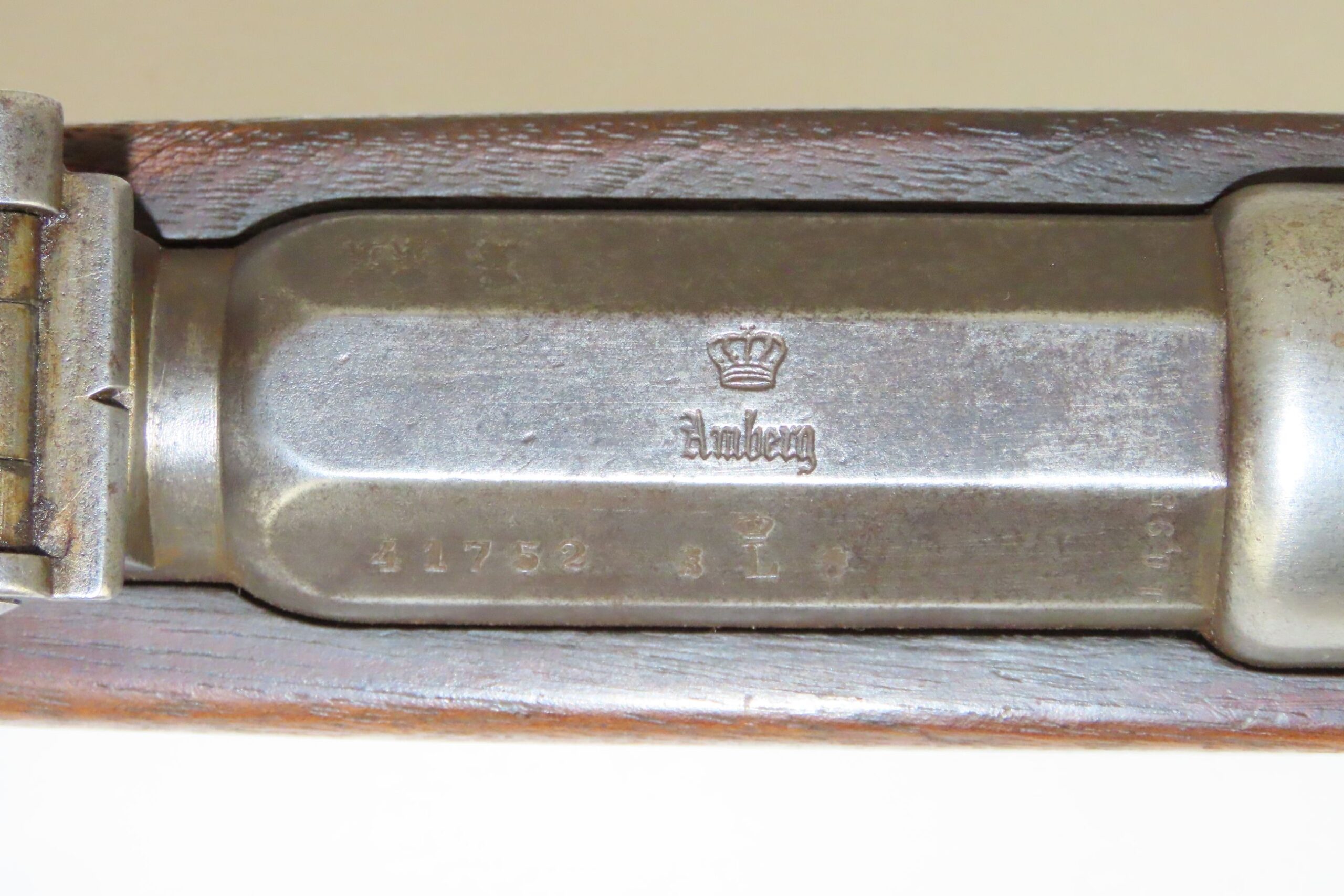 German Amberg Model 71 84 mauser Bolt Action Rifle with bayonet 9.27 C ...