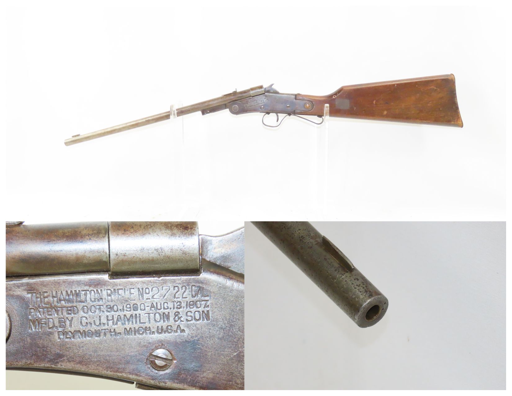 Hamilton Rifle Co. No. 27 Tip up Rifle 9.26 C&RAntique001 | Ancestry Guns