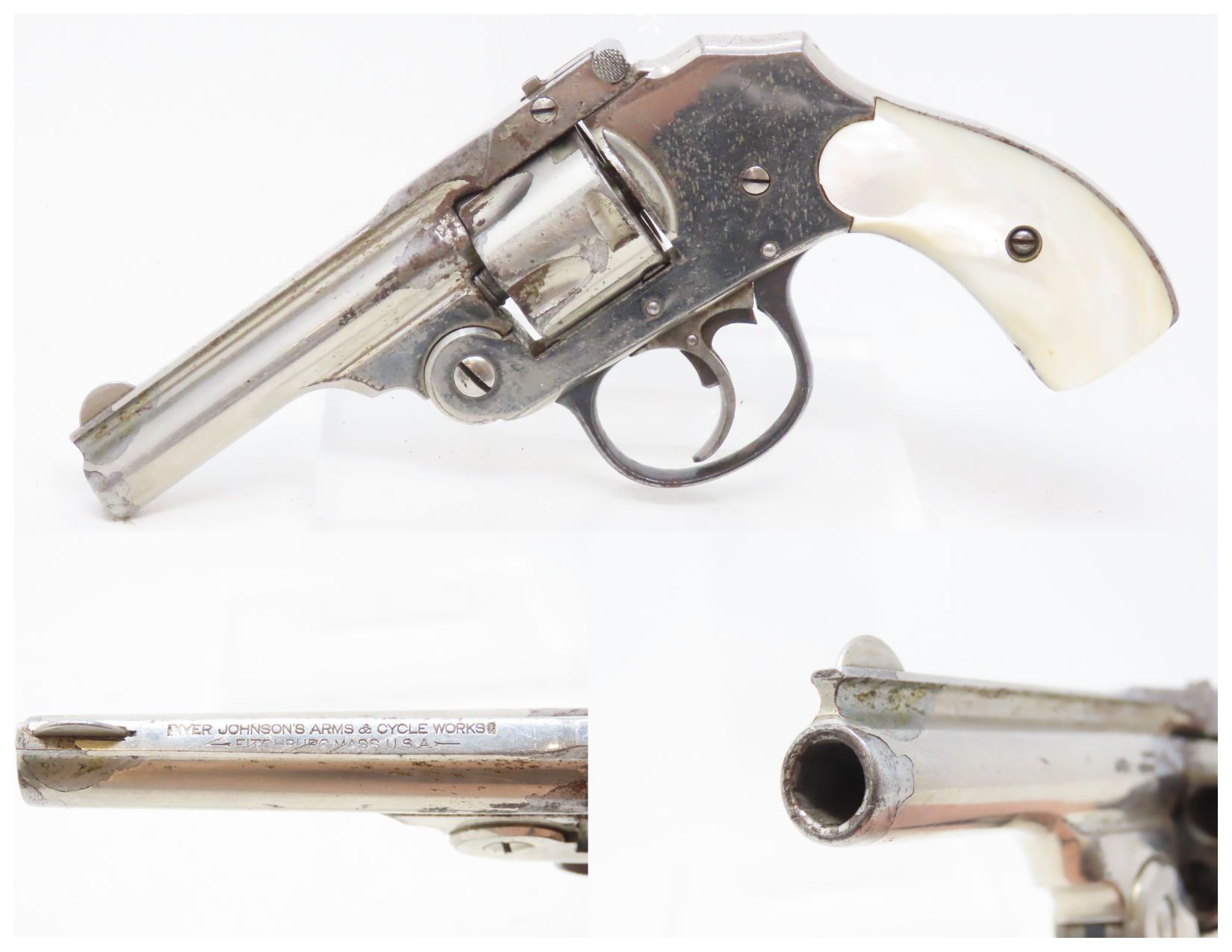 Iver Johnson Safety Automatic Hammerless Revolver with Pearl Grips 9.16 ...