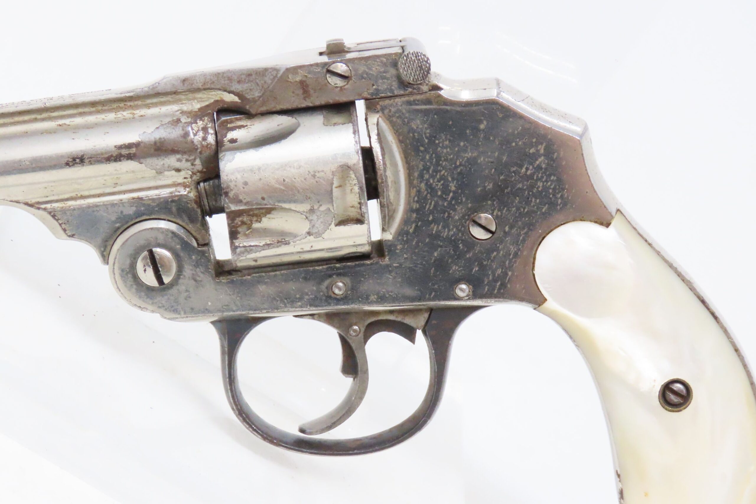 Iver Johnson Safety Automatic Hammerless Revolver with Pearl Grips 9.16 ...