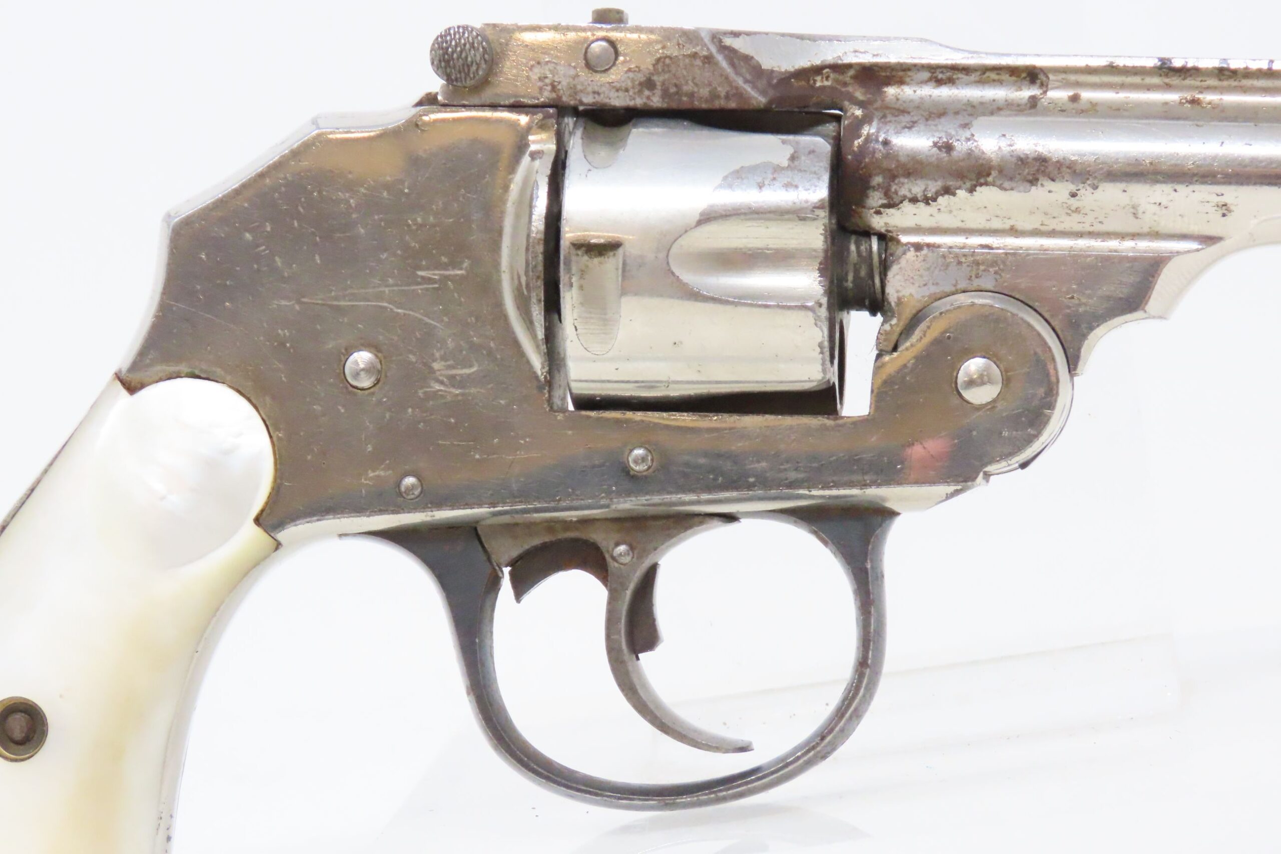 Iver Johnson Safety Automatic Hammerless Revolver with Pearl Grips 9.16 ...