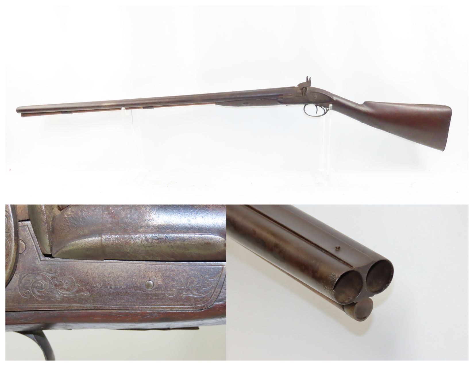 Percussion Double Barrel Shotgun 9.29 C&RAntique001 | Ancestry Guns