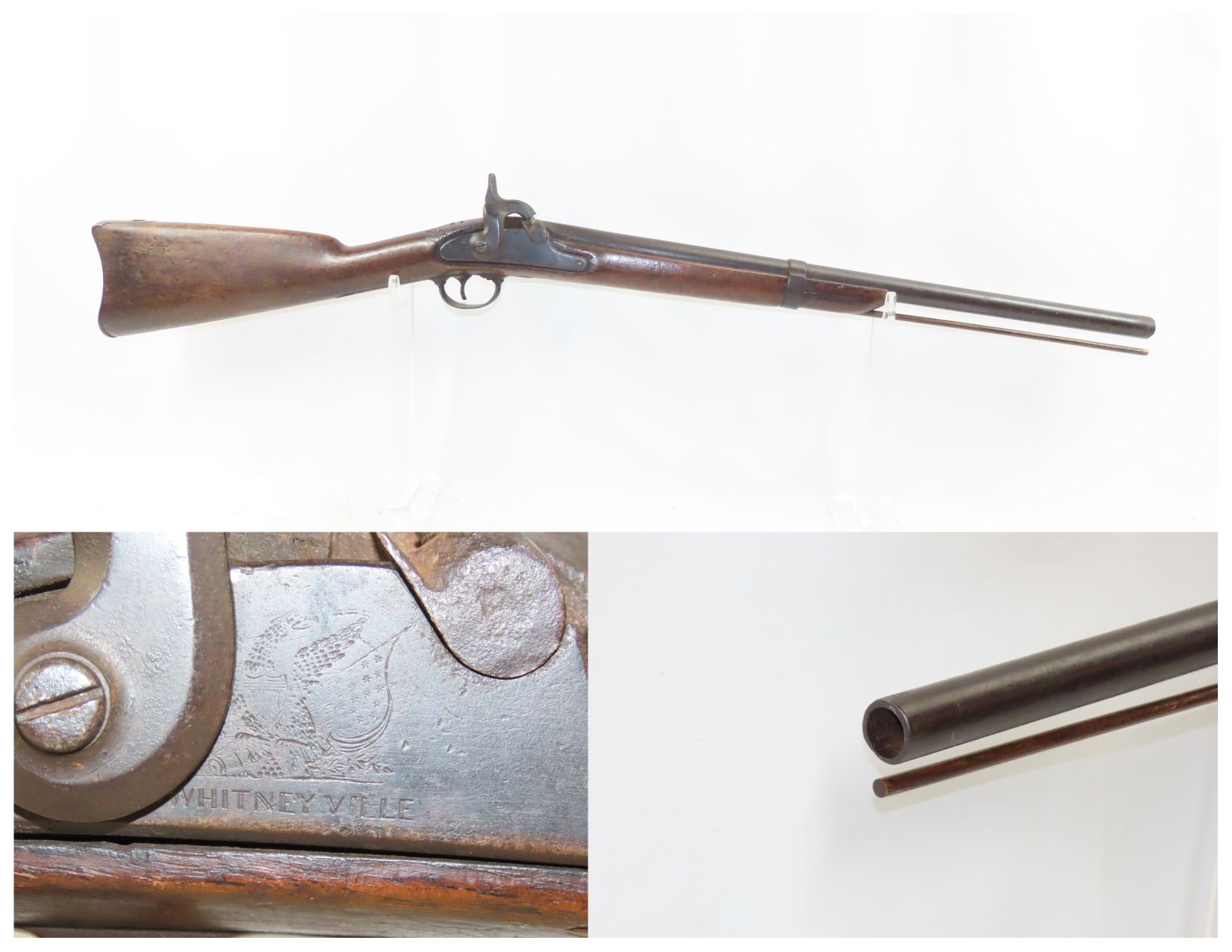 Whitneyvillle Percussion Rifle Musket Converted to Shotgun 9.27 C ...