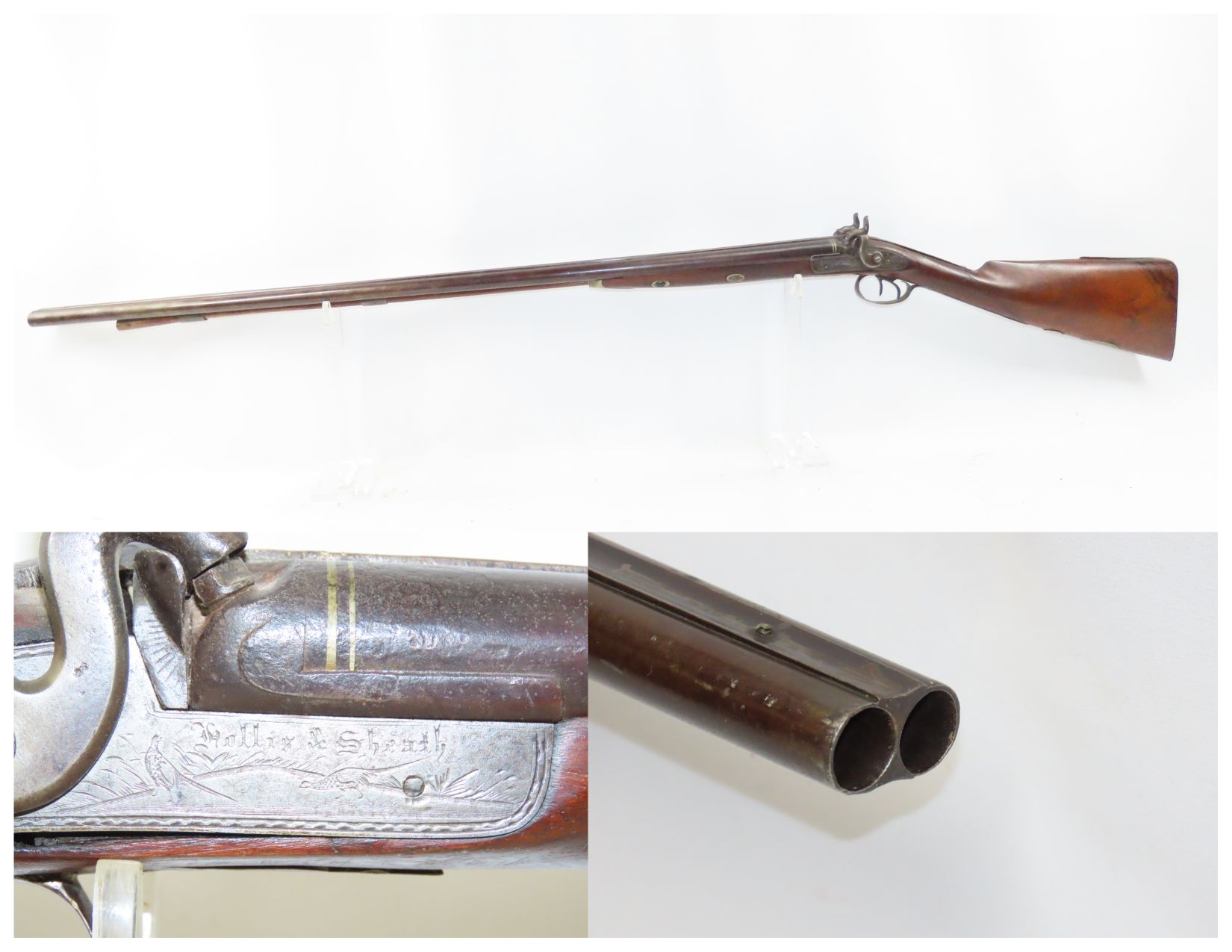 Hollis 7 Sheath Percussion Double Barrel Shotgun 11.4 C&RAntique001 ...