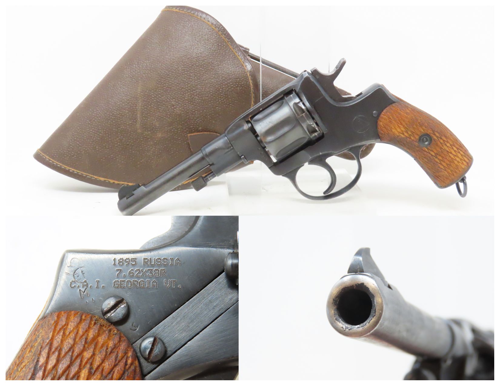 Soviet Izhevsk Model 1895 Nagant Revolver with Holster 9.20 C ...