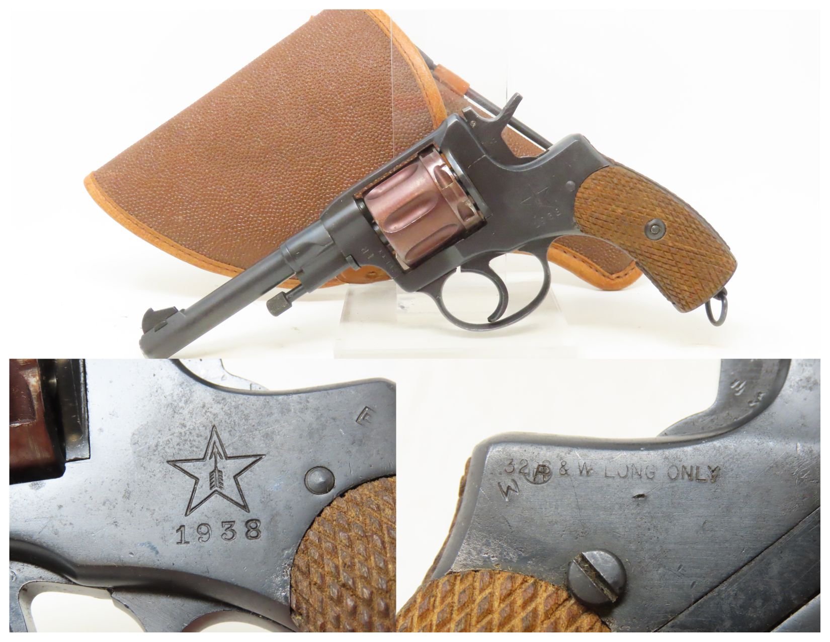 Soviet Tula Arsenal Model 1895 Nagant Revolver with Holster 9.20 C ...
